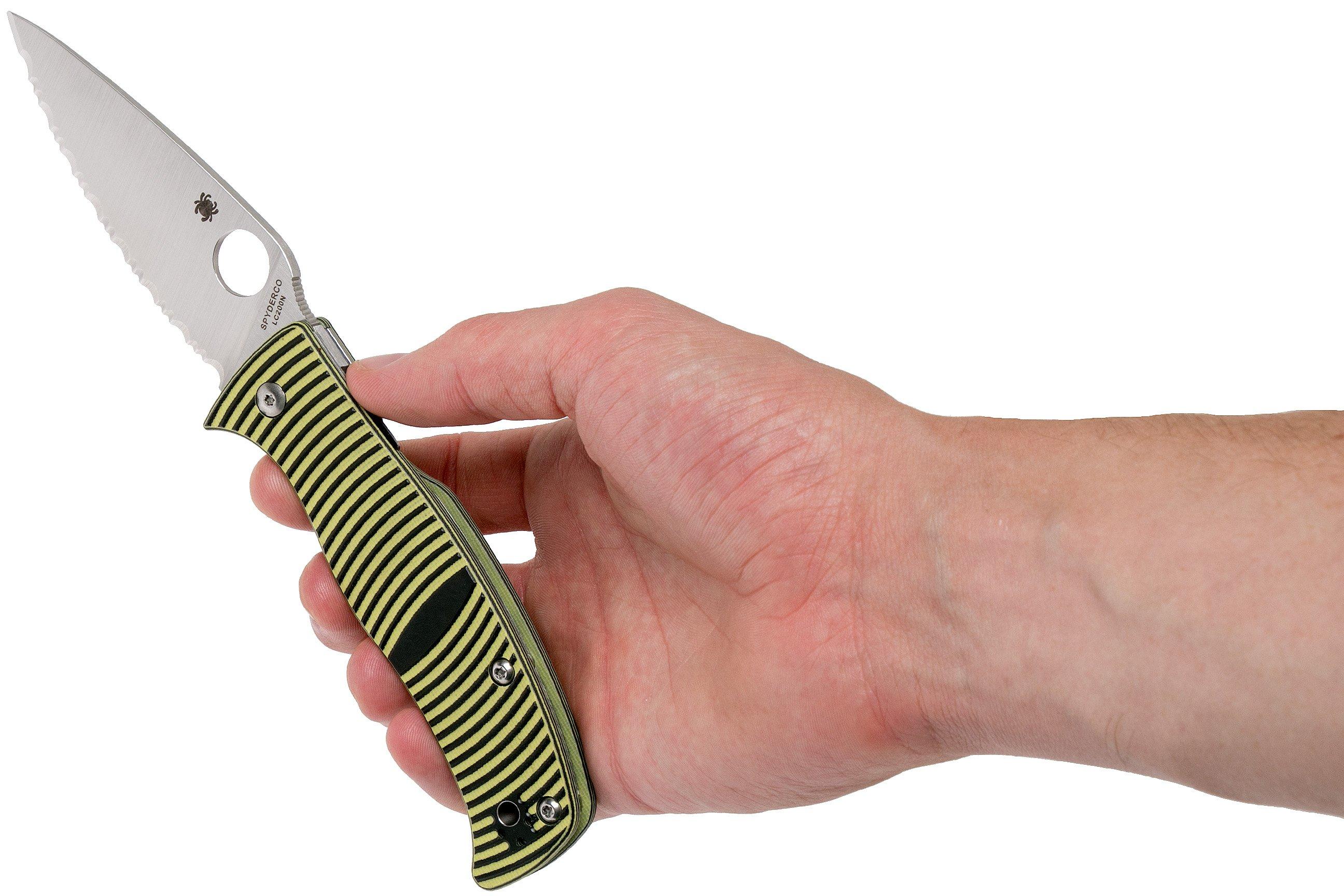 Spyderco Caribbean C217GS serrated pocket knife, Sal Glesser design ...