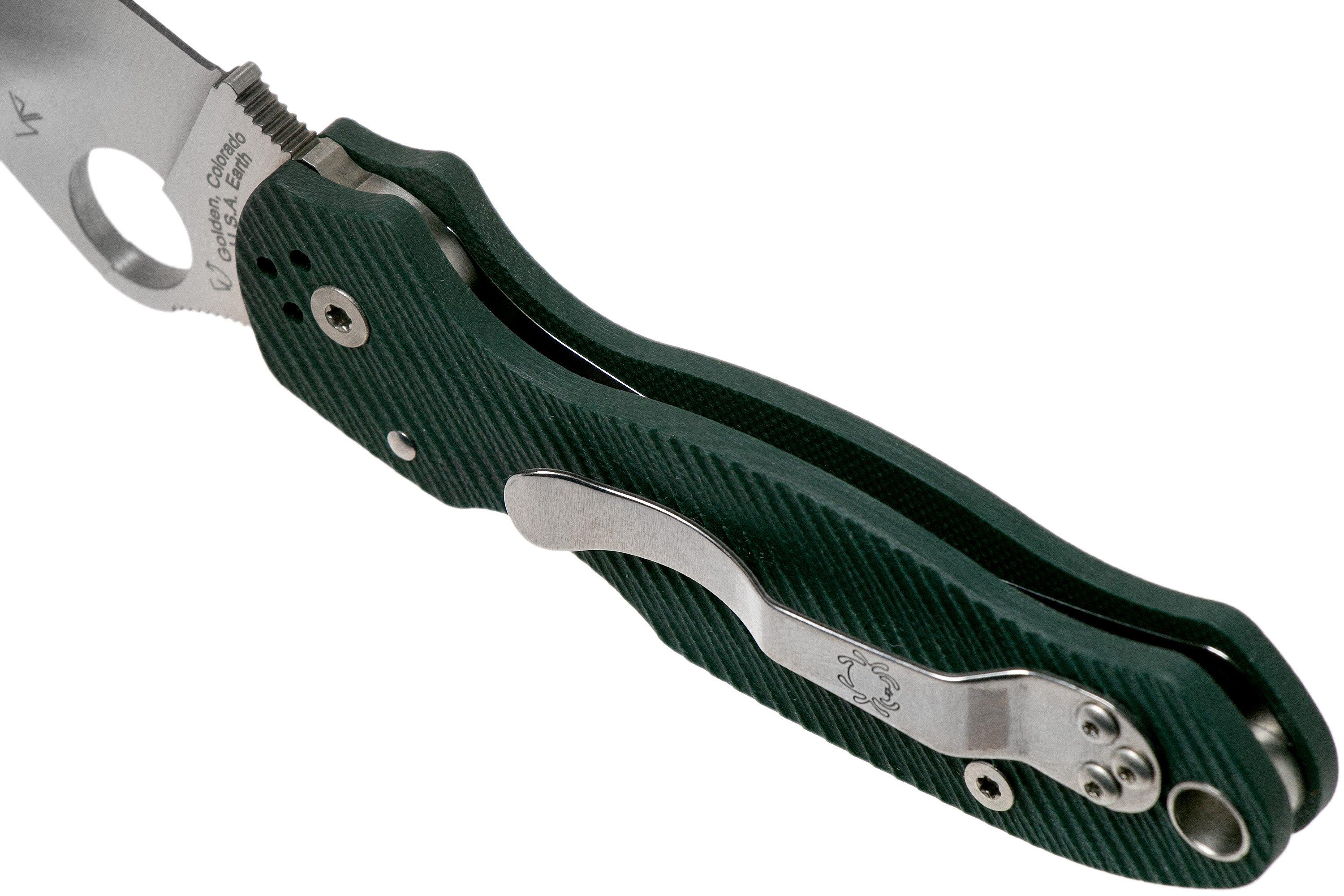 Spyderco Para 3 CPM S45VN C223GPFGR Forest Green Sprint Run pocket ...