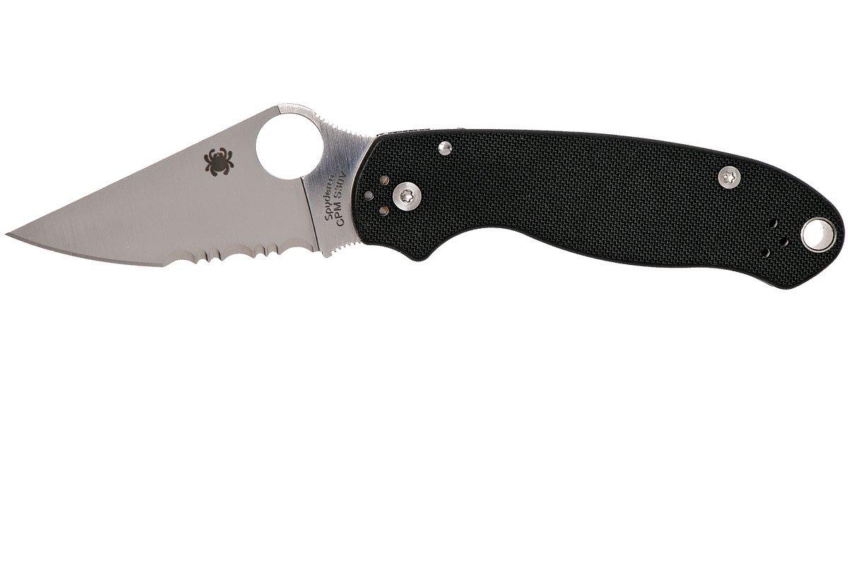 Spyderco Para 3 C223GPS partly serrated pocket knife | Advantageously ...