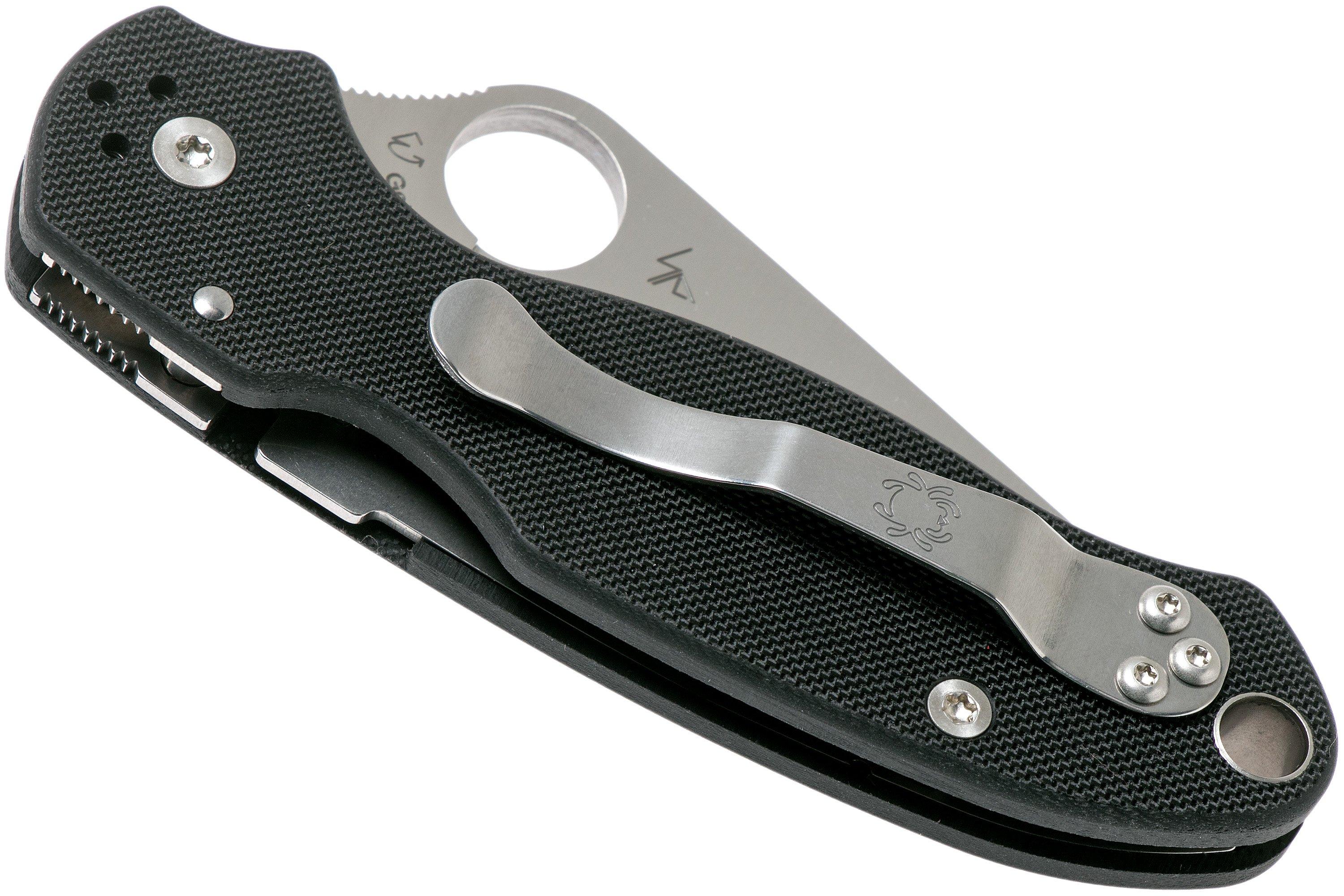 Spyderco Para 3 C223PBK serrated pocket knife | Advantageously shopping ...