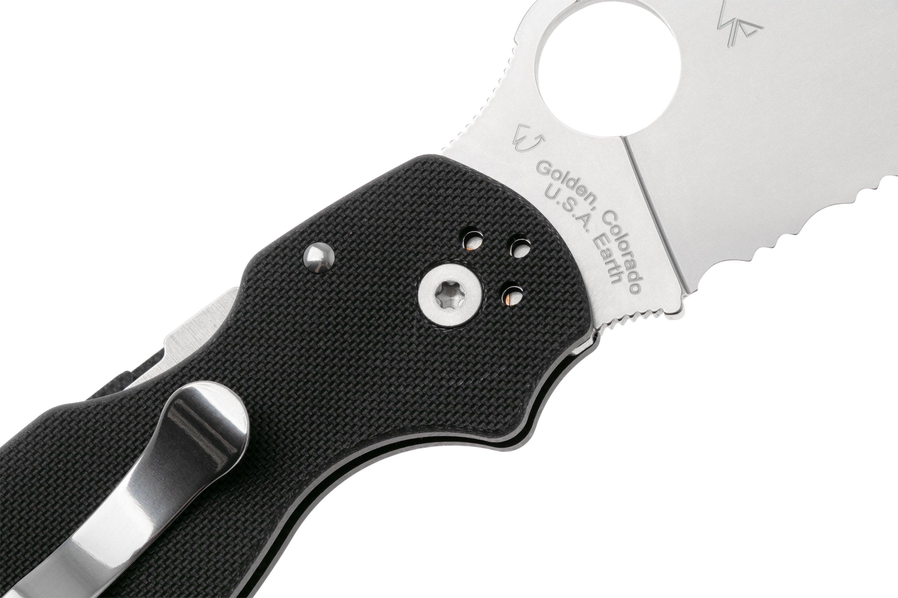 Spyderco Para 3 C223PBK serrated pocket knife | Advantageously shopping ...