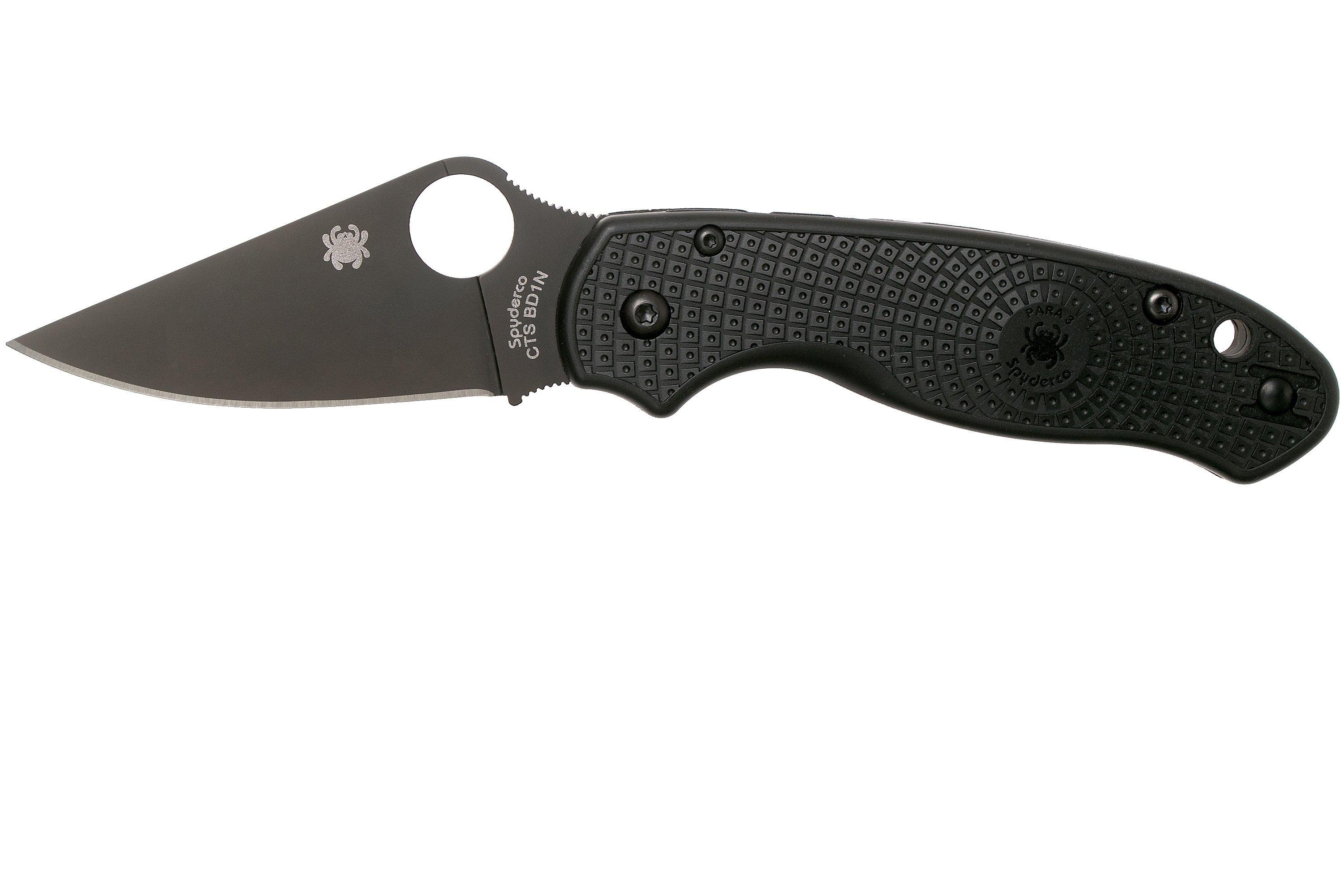 Spyderco Para 3 Lightweight Black C223PBBK FRN CTS-BD1N zakmes ...