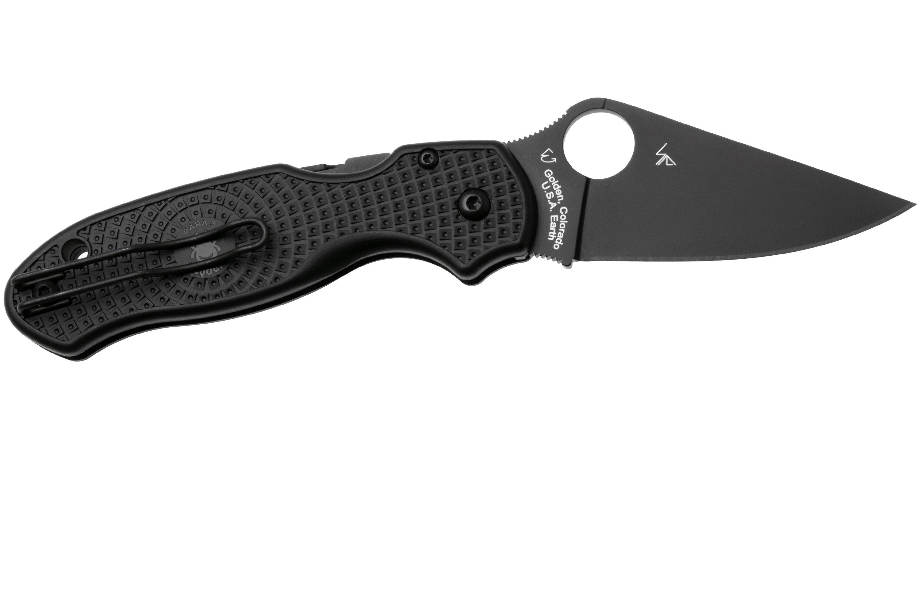 Spyderco Para 3 Lightweight Black C223PBBK FRN CTS-BD1N Taschenmesser ...