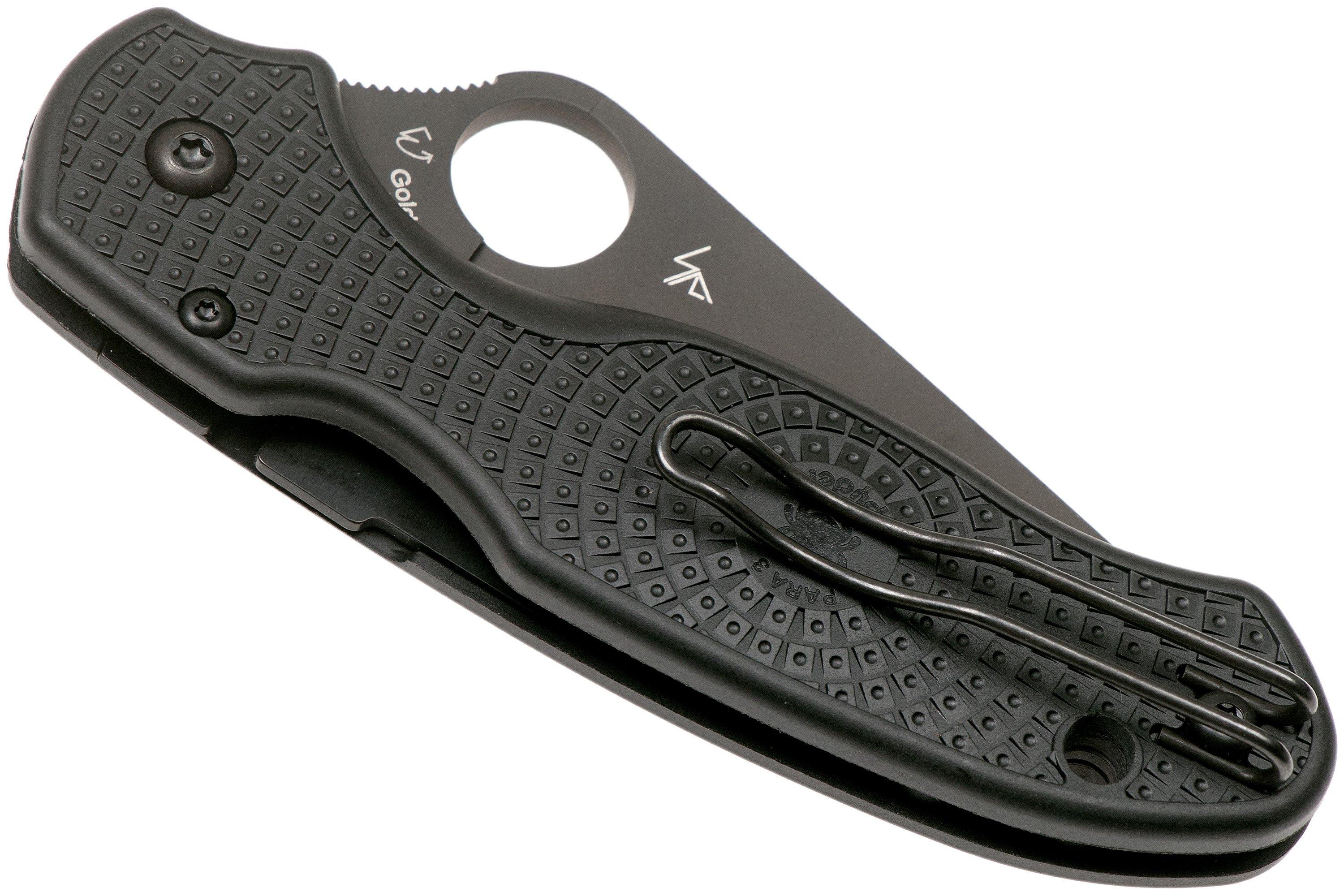 Spyderco Para 3 Lightweight Black C223PBBK FRN CTS-BD1N couteau de ...