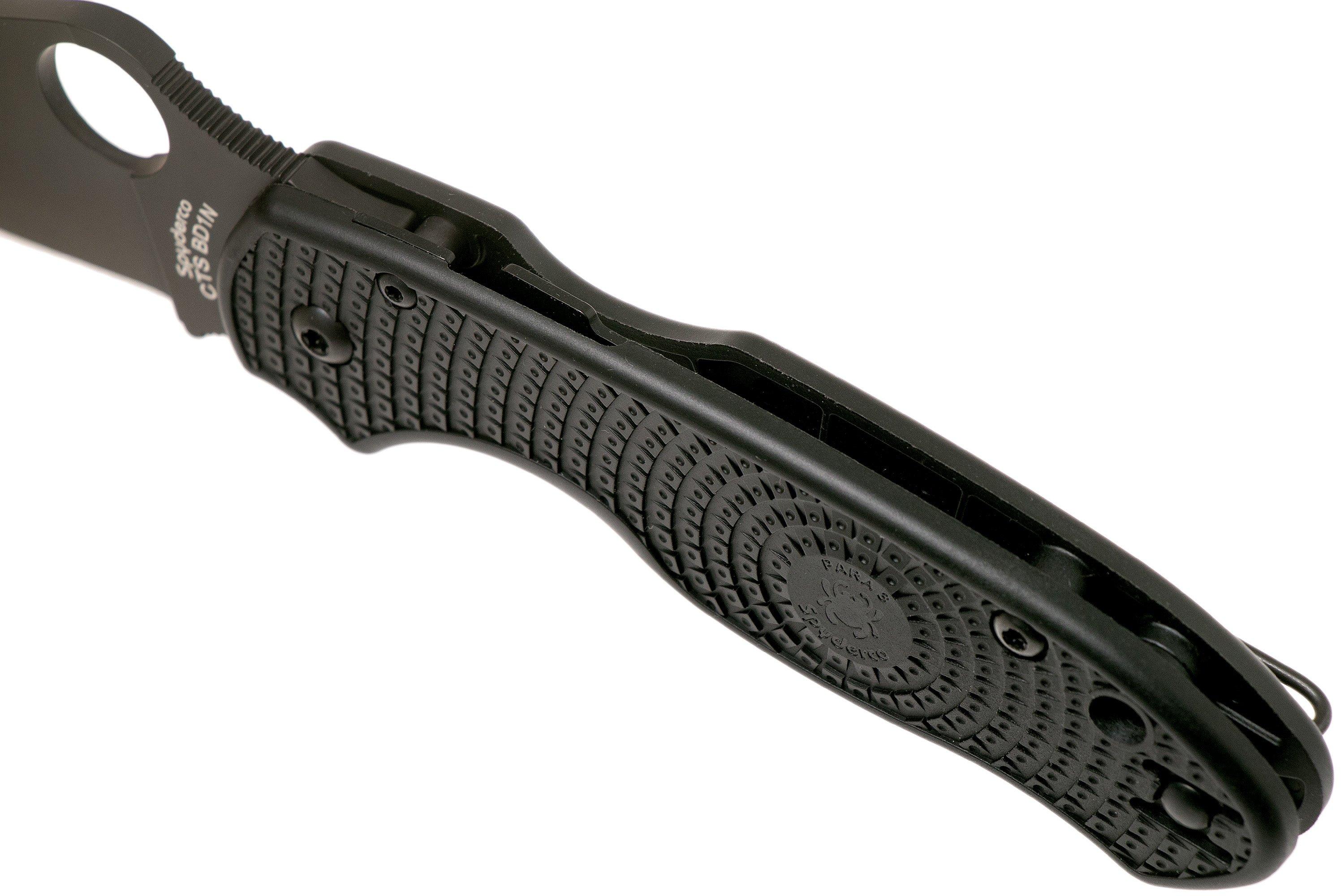 Spyderco Para 3 Lightweight Black C223PBBK FRN CTS-BD1N zakmes ...