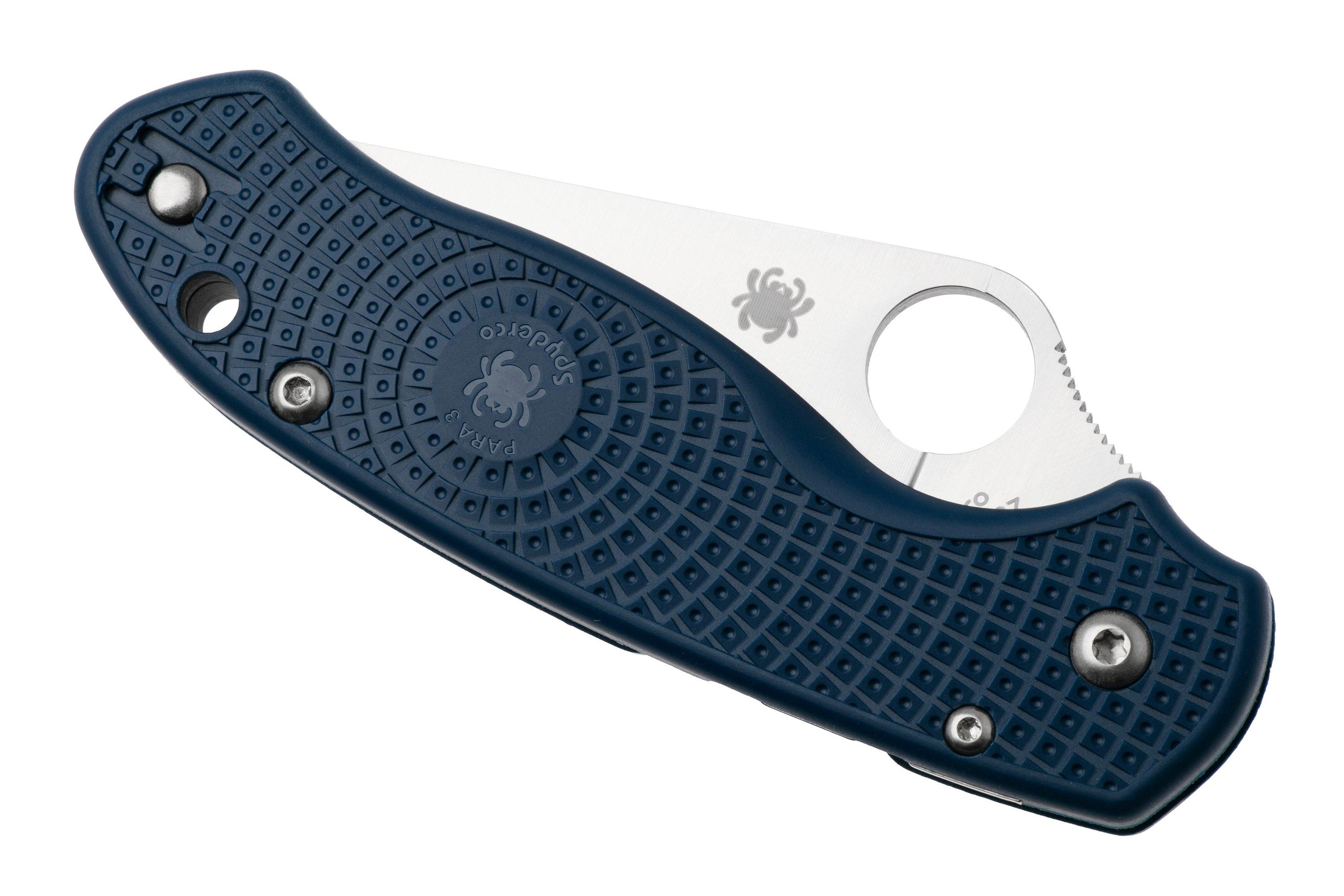 Spyderco Para 3 Lightweight CPM SPY-27 Cobalt Blue FRN C223PCBL pocket ...