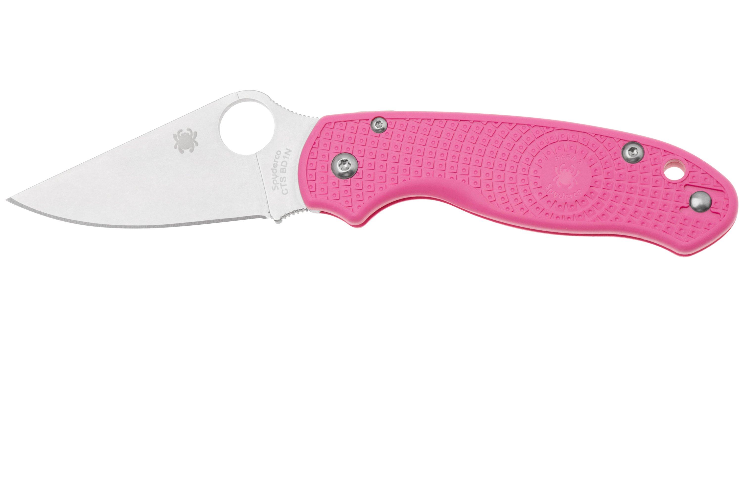 Spyderco Para 3 Lightweight Pink C223PPN FRN CTS-BD1N, Pink Heals ...