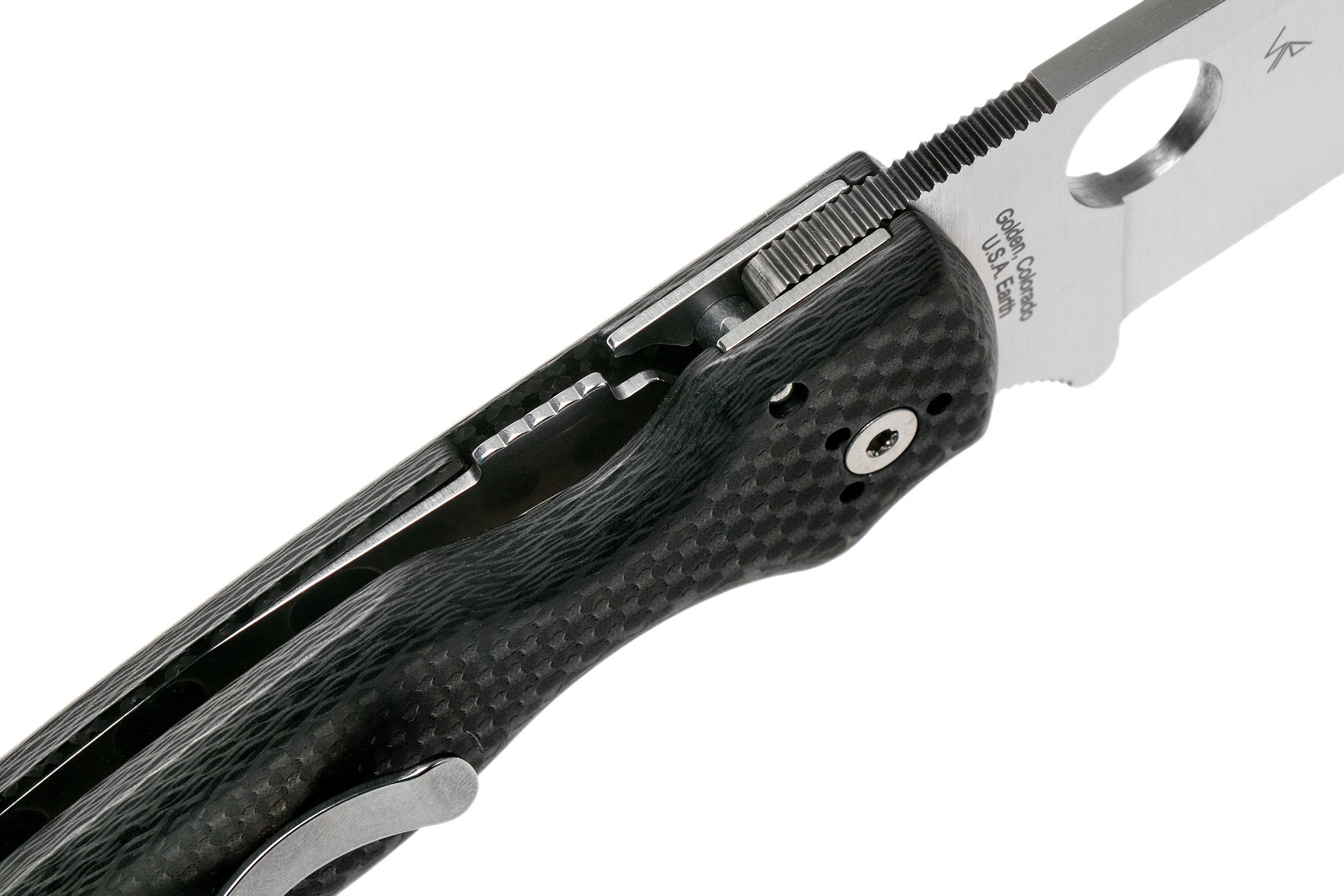 Spyderco Shaman C229CFP Sprint Run S90V pocket knife, Sal Glesser ...