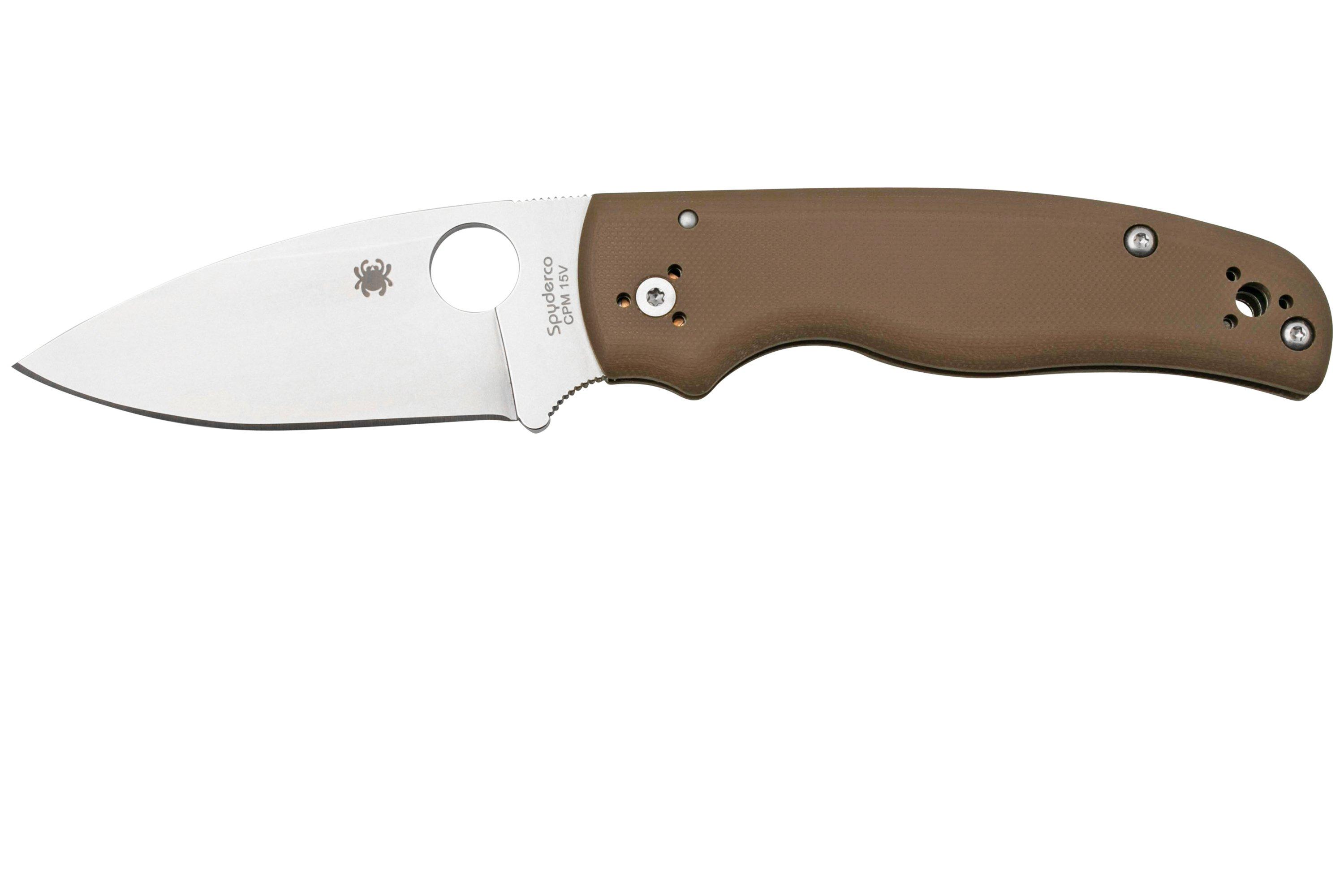 Spyderco Shaman Sprint Run C229GBN15V Brown G10, CPM-15V, pocket knife ...