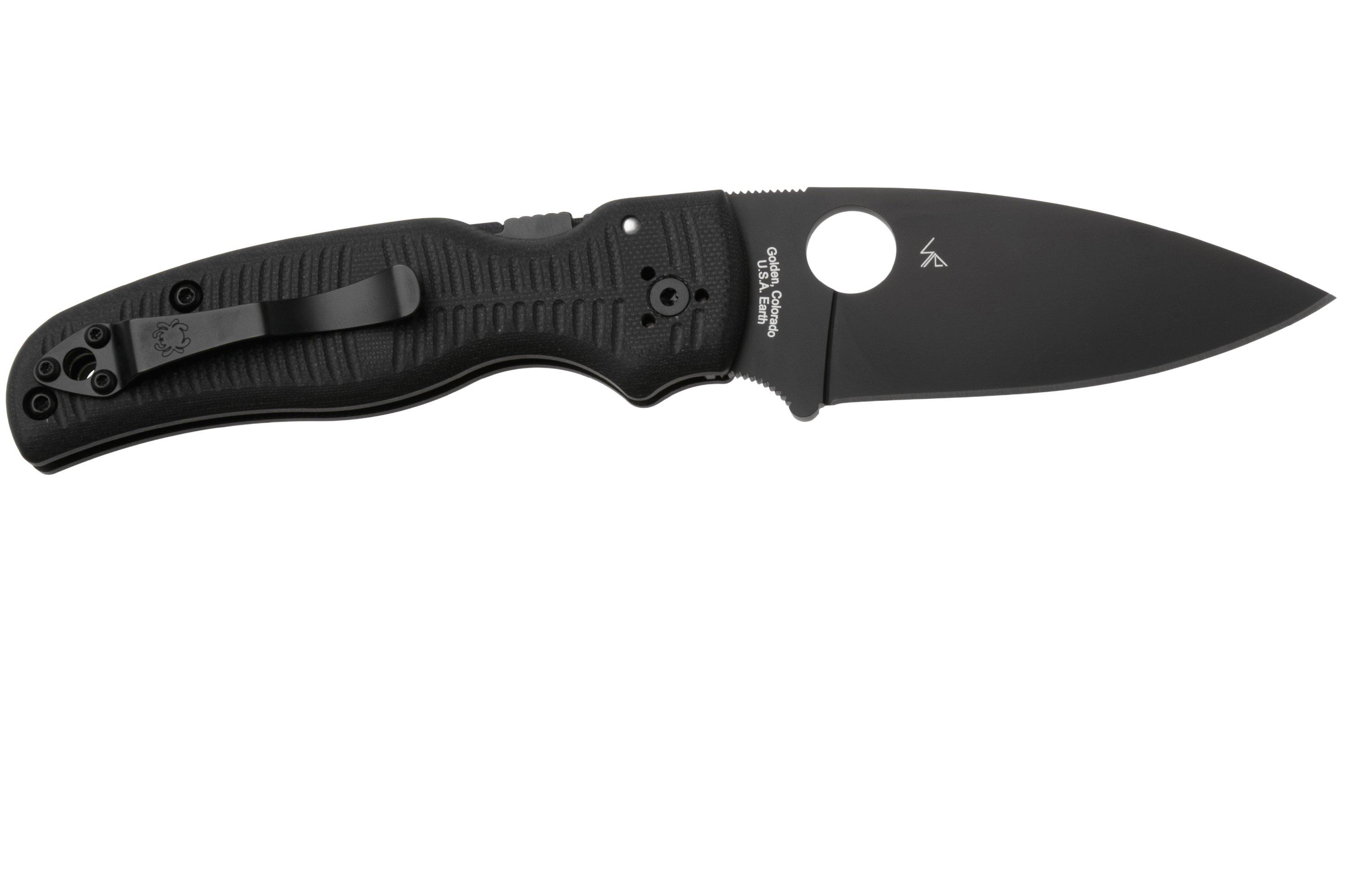 Spyderco Shaman Salt Black DLC CPM MagnaCut C229GMCBKP Black G10 pocket ...