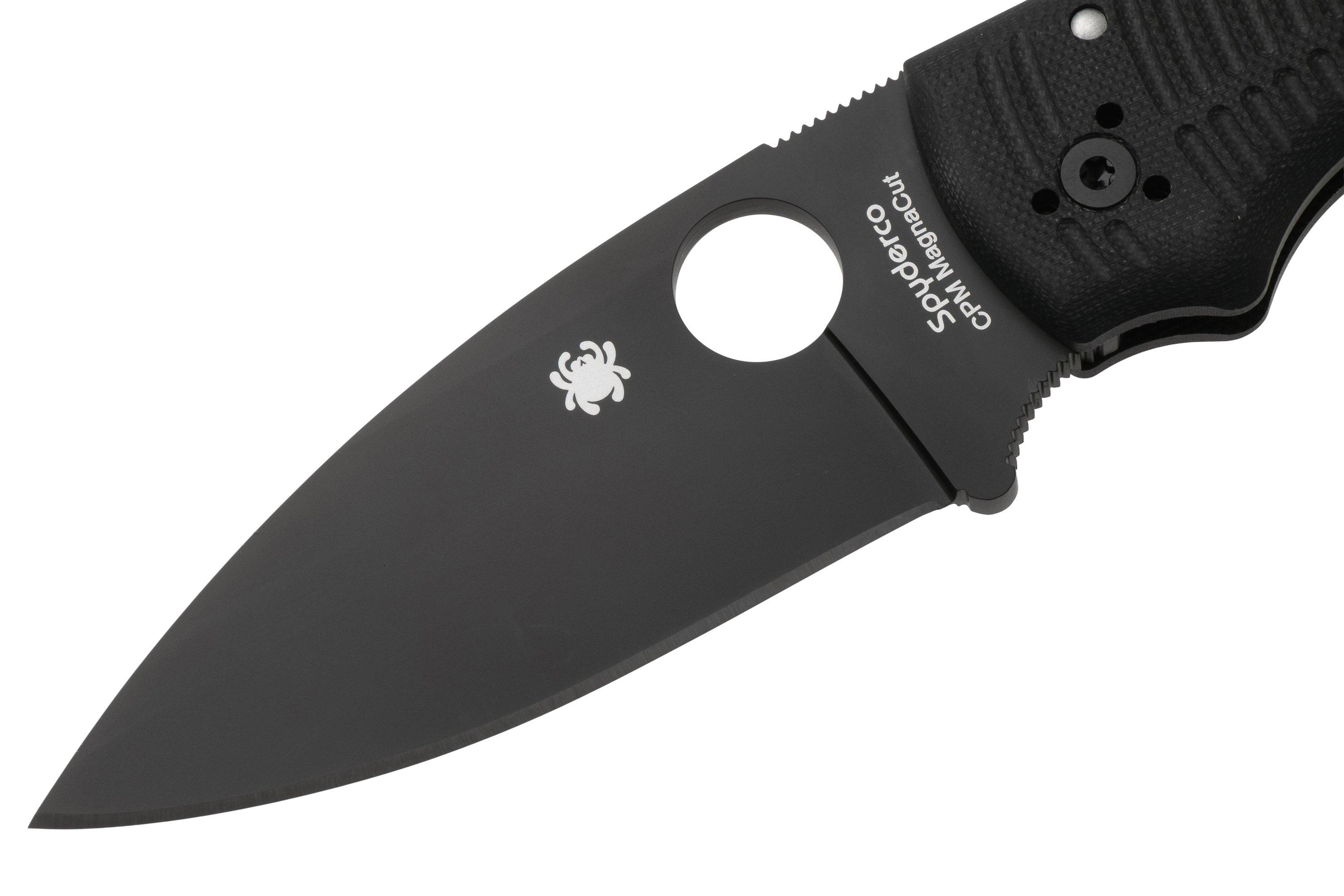 Spyderco Shaman Salt Black DLC CPM MagnaCut C229GMCBKP Black G10 pocket ...