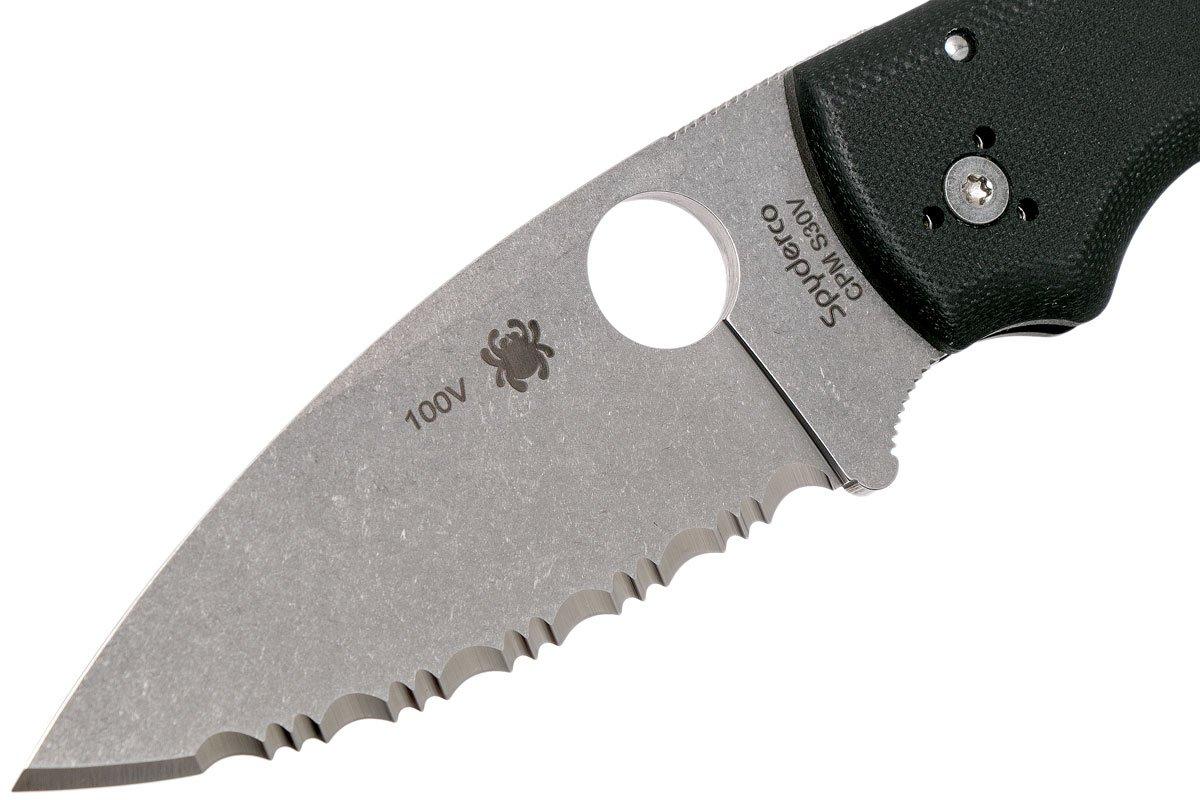 Spyderco Shaman C229GS Serrated pocket knife, Sal Glesser design ...
