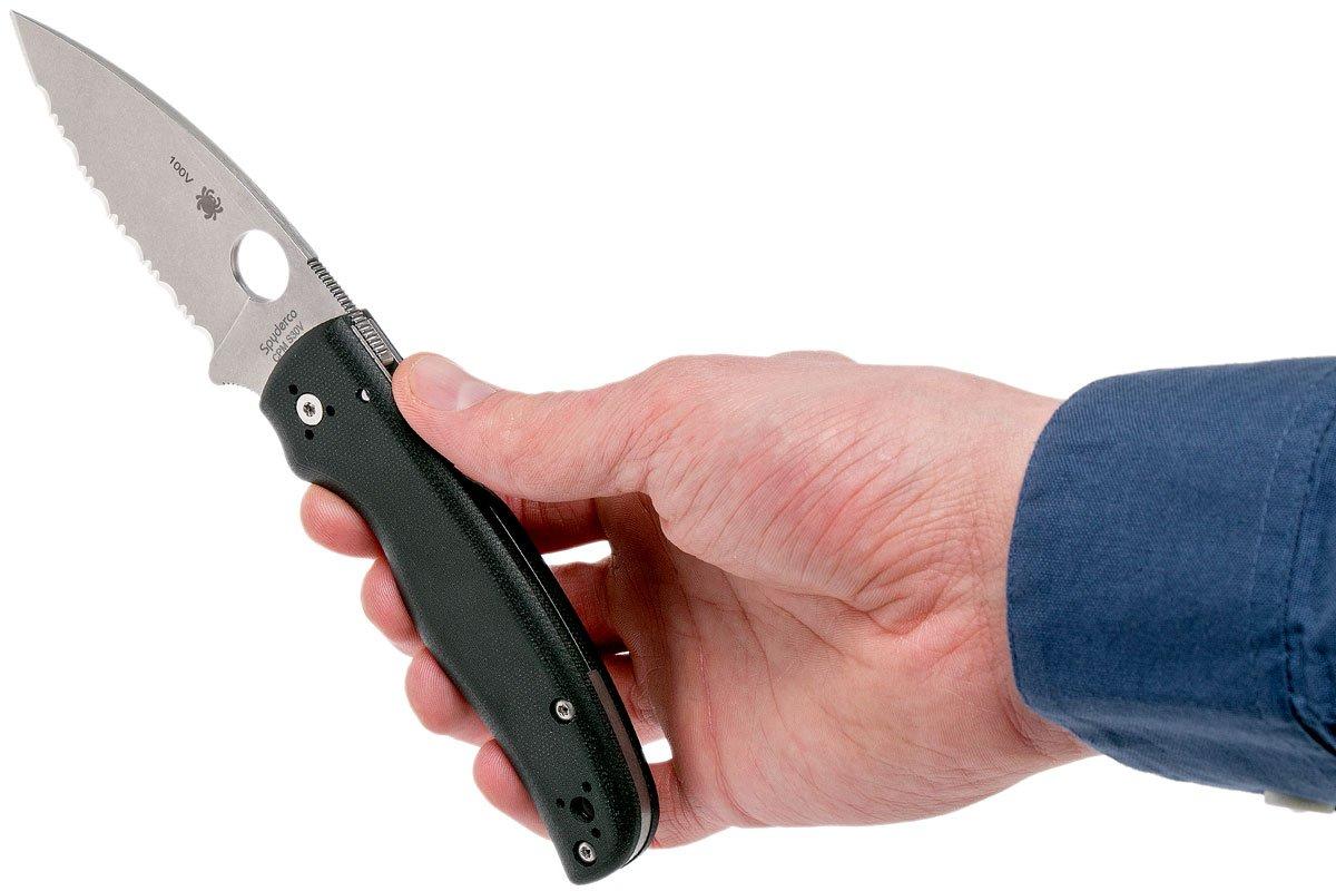 Spyderco Shaman C229GS Serrated pocket knife, Sal Glesser design ...
