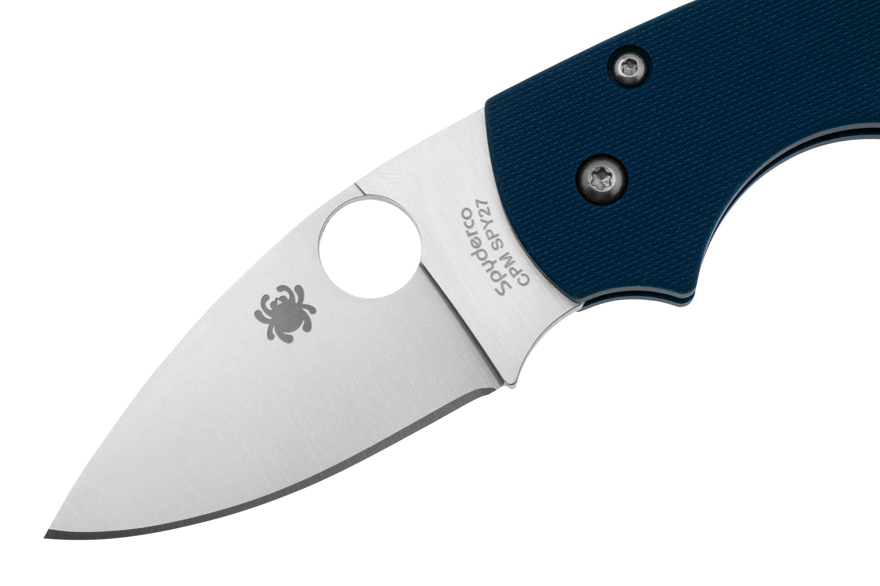 Spyderco Lil' Native CPM SPY27 C230GPCBL Cobalt Blue G10 pocket knife ...