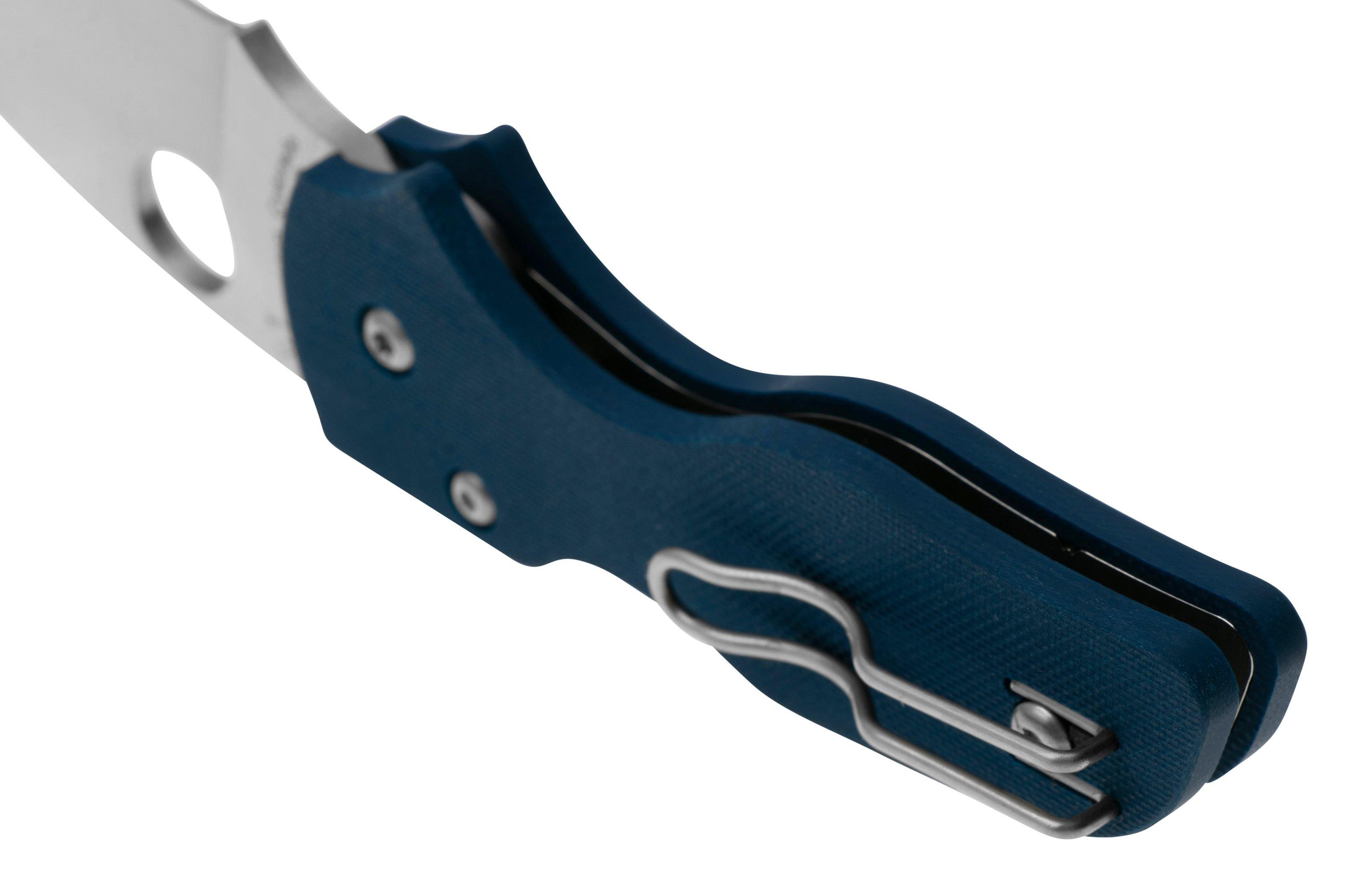 Spyderco Lil' Native CPM SPY27 C230GPCBL Cobalt Blue G10 pocket knife ...