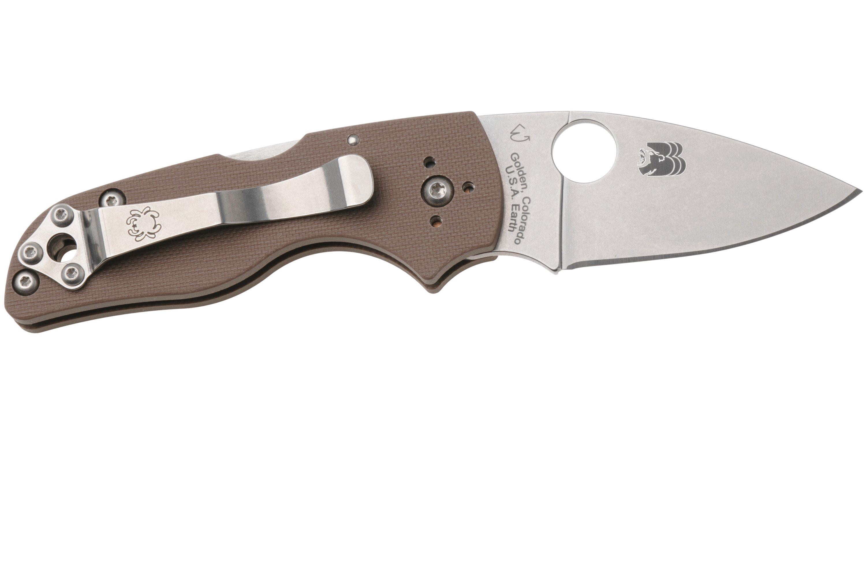 Spyderco Lil' Native CPM 15V Backlock C230MBGPBN15V Brown G10, Sprint ...