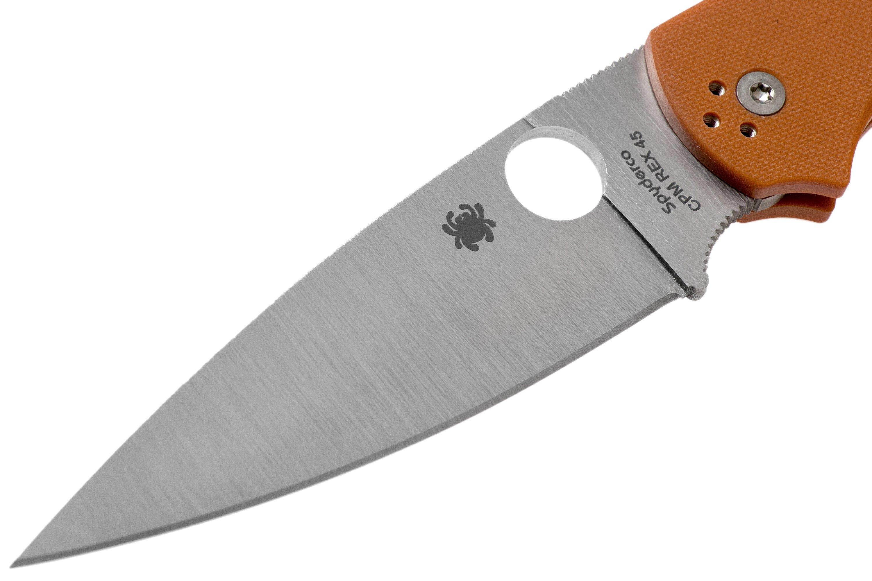 Spyderco Native Chief REX45 Burnt Orange G10 C244GPBORE Sprint Run ...