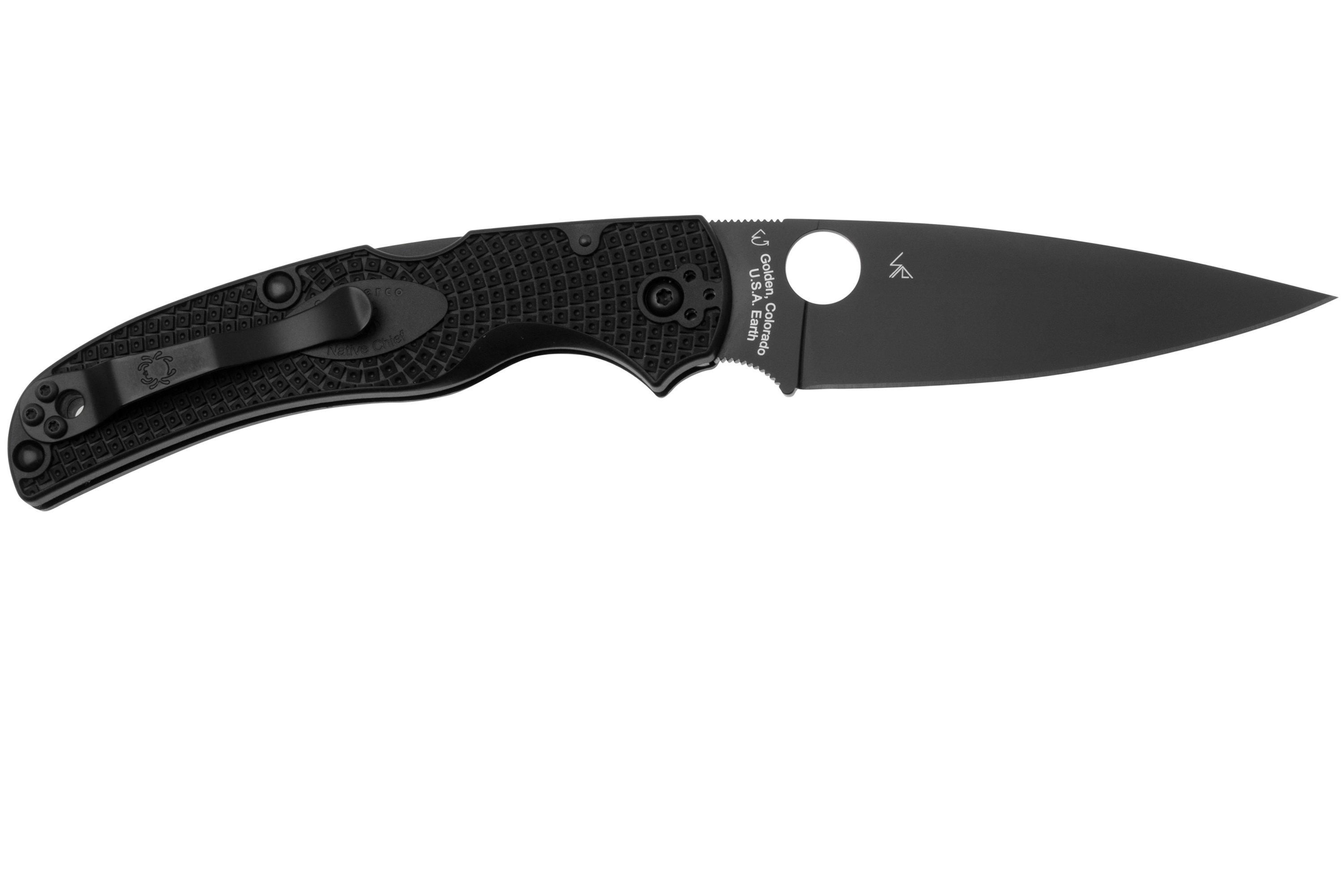 Spyderco Native Chief Lightweight Black C244PBBK, pocket knife ...