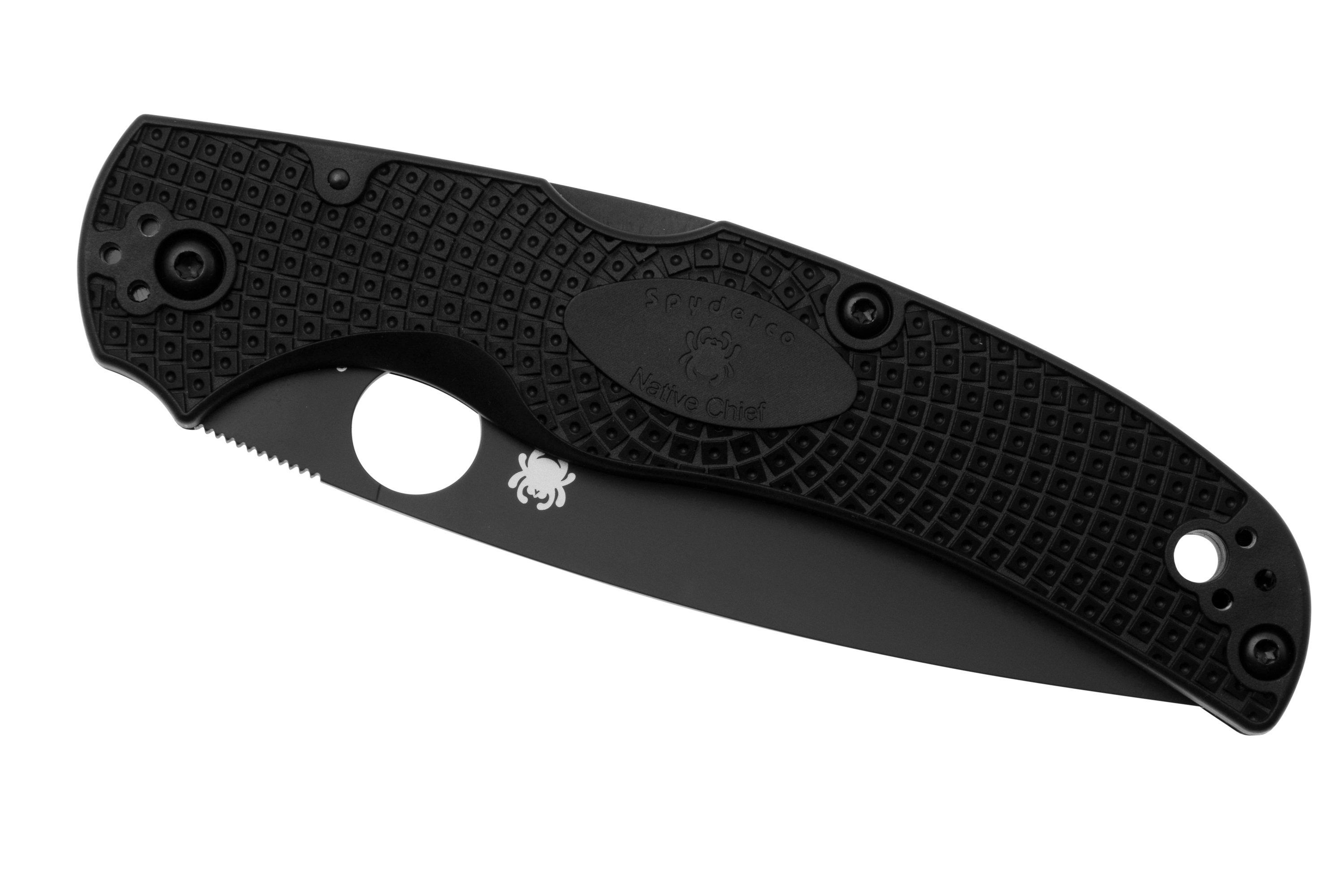 Spyderco Native Chief Lightweight Black C244PBBK, pocket knife ...