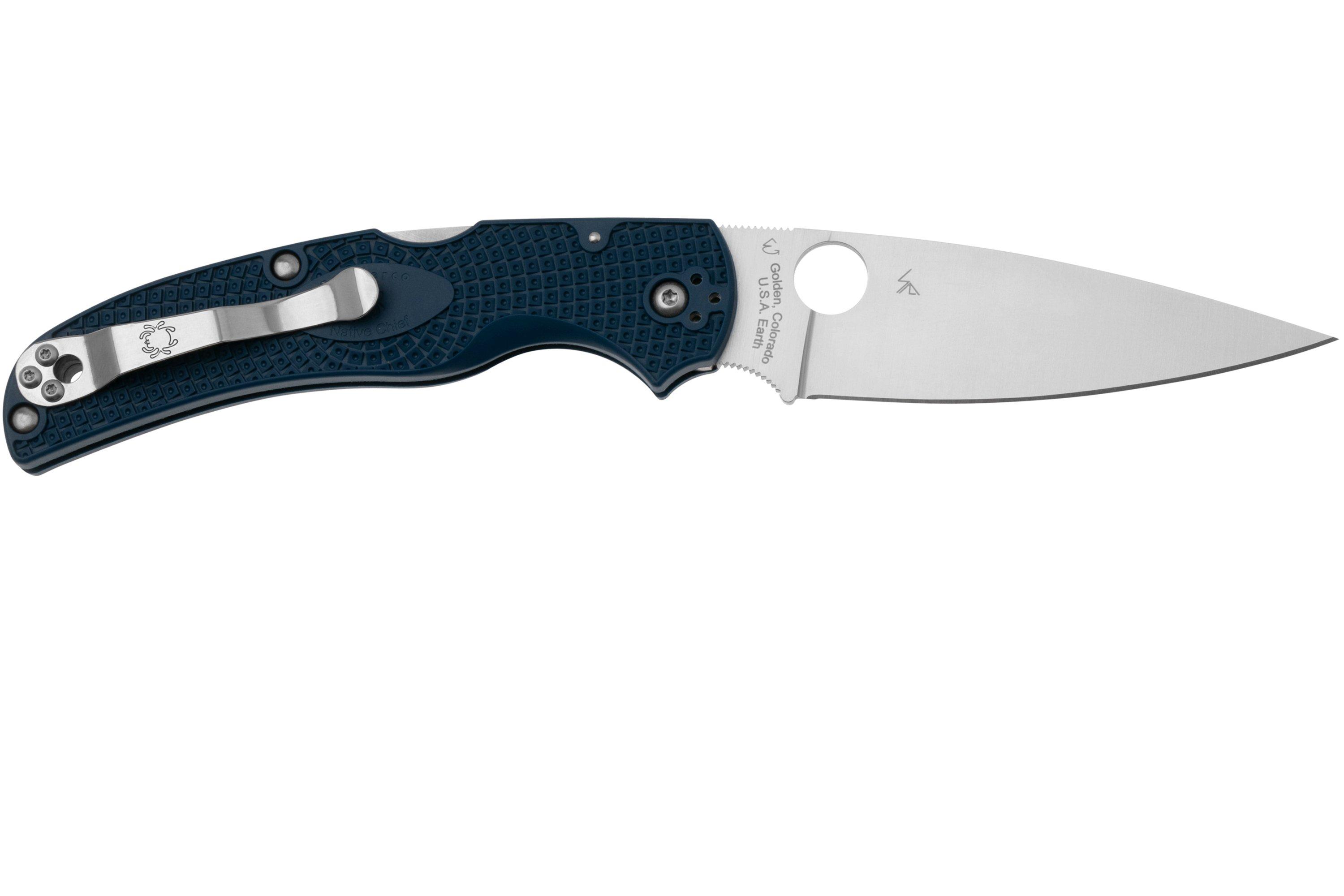 Spyderco Native Chief Lightweight CPM SPY27 C244PCBL Cobalt Blue FRN ...
