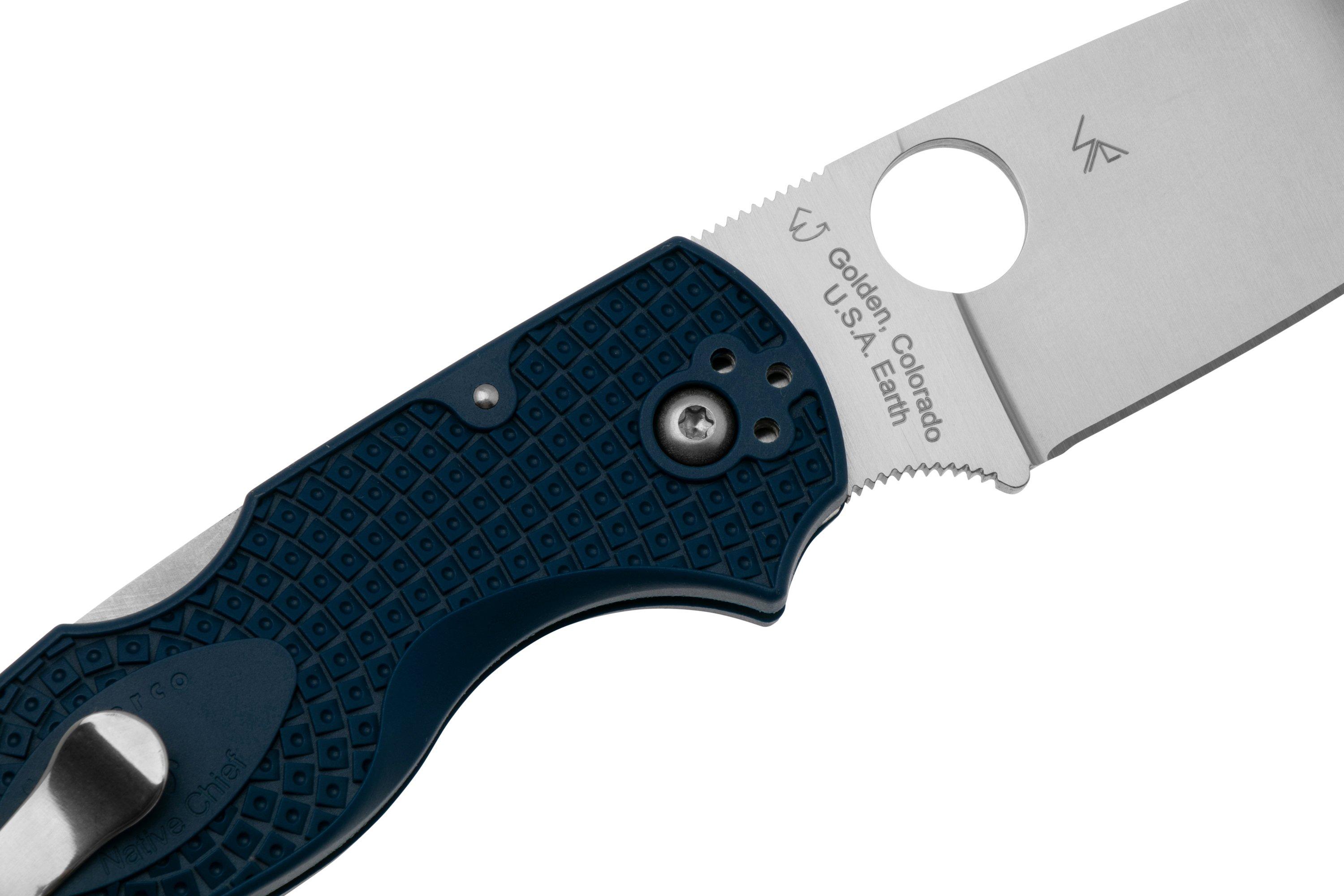 Spyderco Native Chief Lightweight CPM SPY27 C244PCBL Cobalt Blue FRN ...