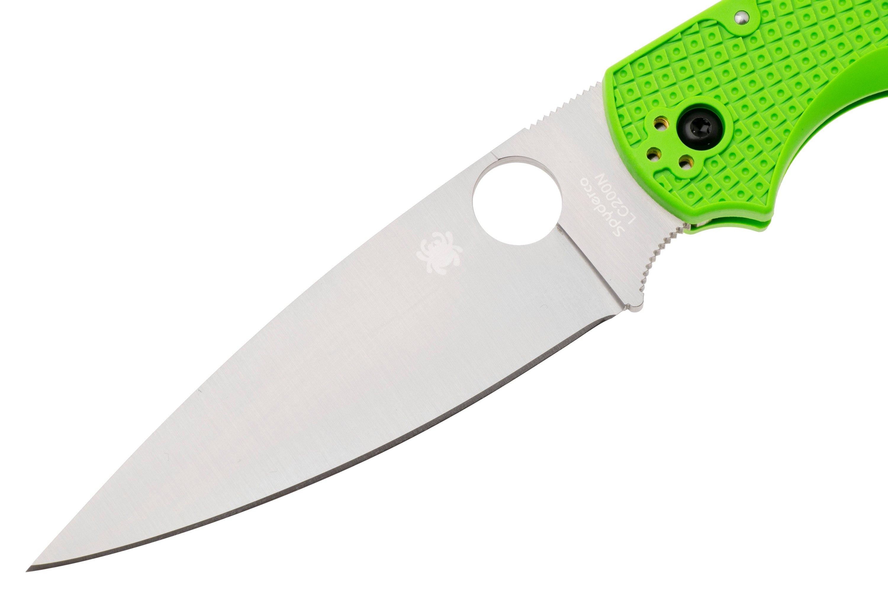 Spyderco Native Chief Salt Lightweight LC200N C244PGR Green FRN, pocket ...