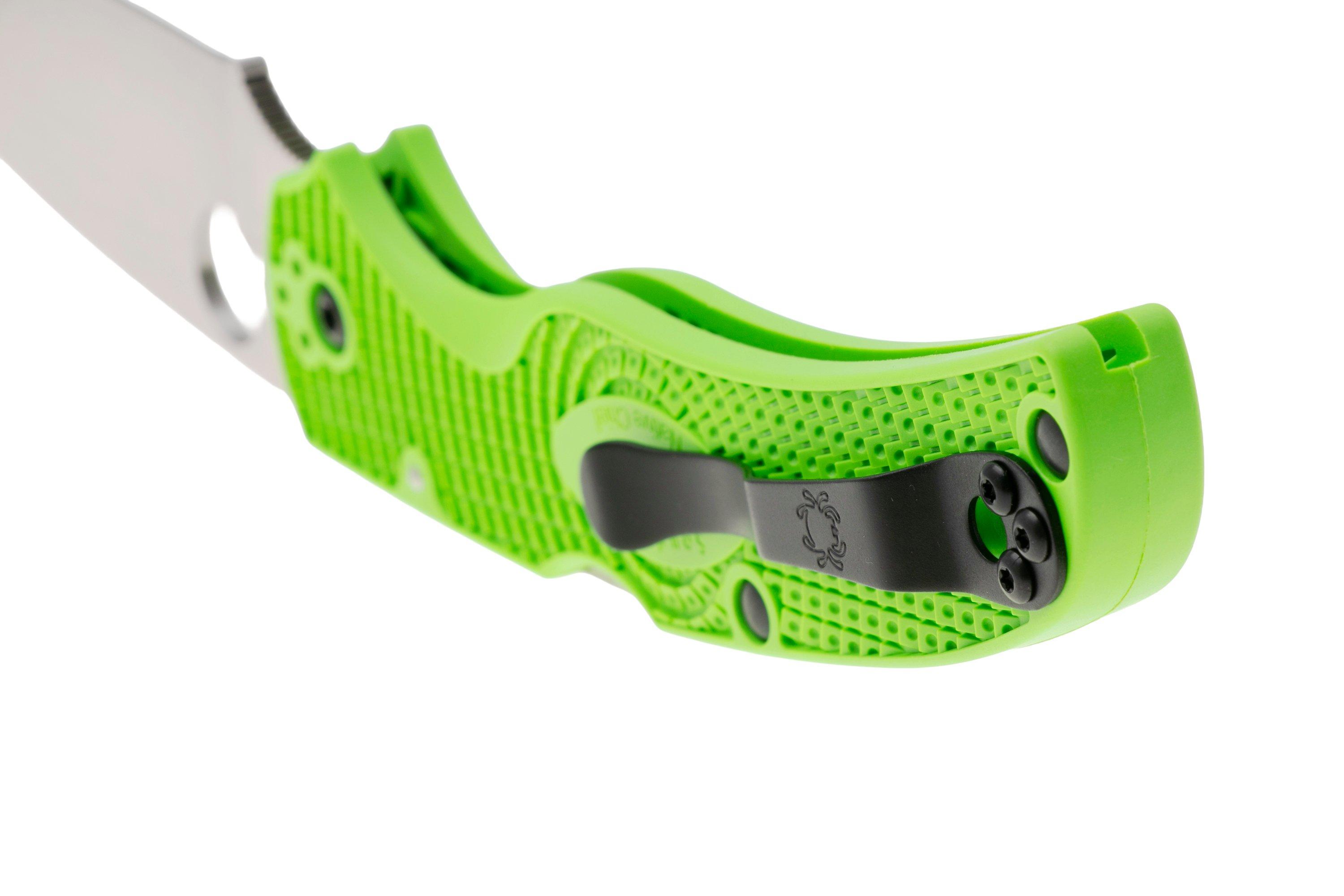 Spyderco Native Chief Salt Lightweight LC200N C244PGR Green FRN, pocket ...