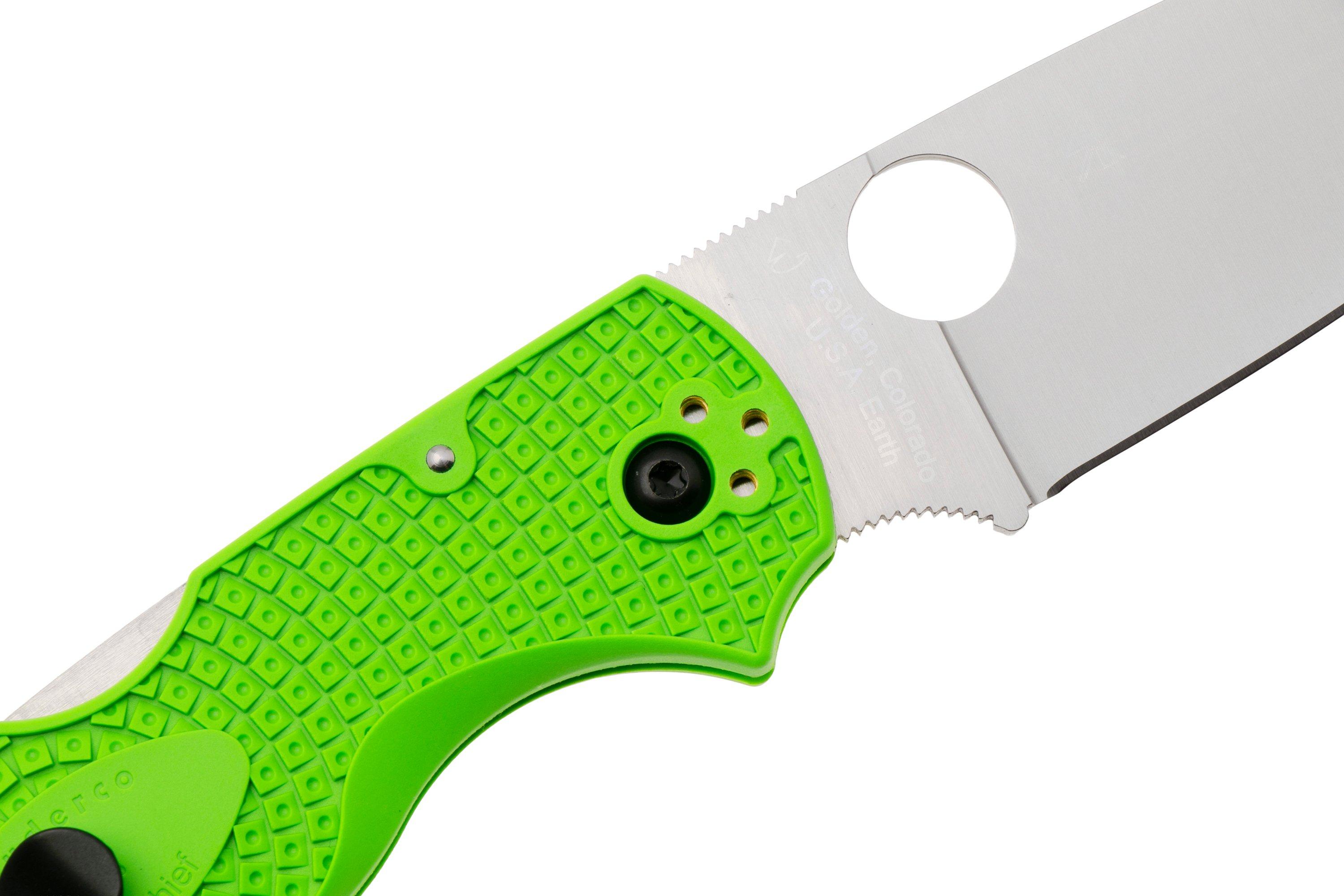 Spyderco Native Chief Salt Lightweight LC200N C244PGR Green FRN, pocket ...