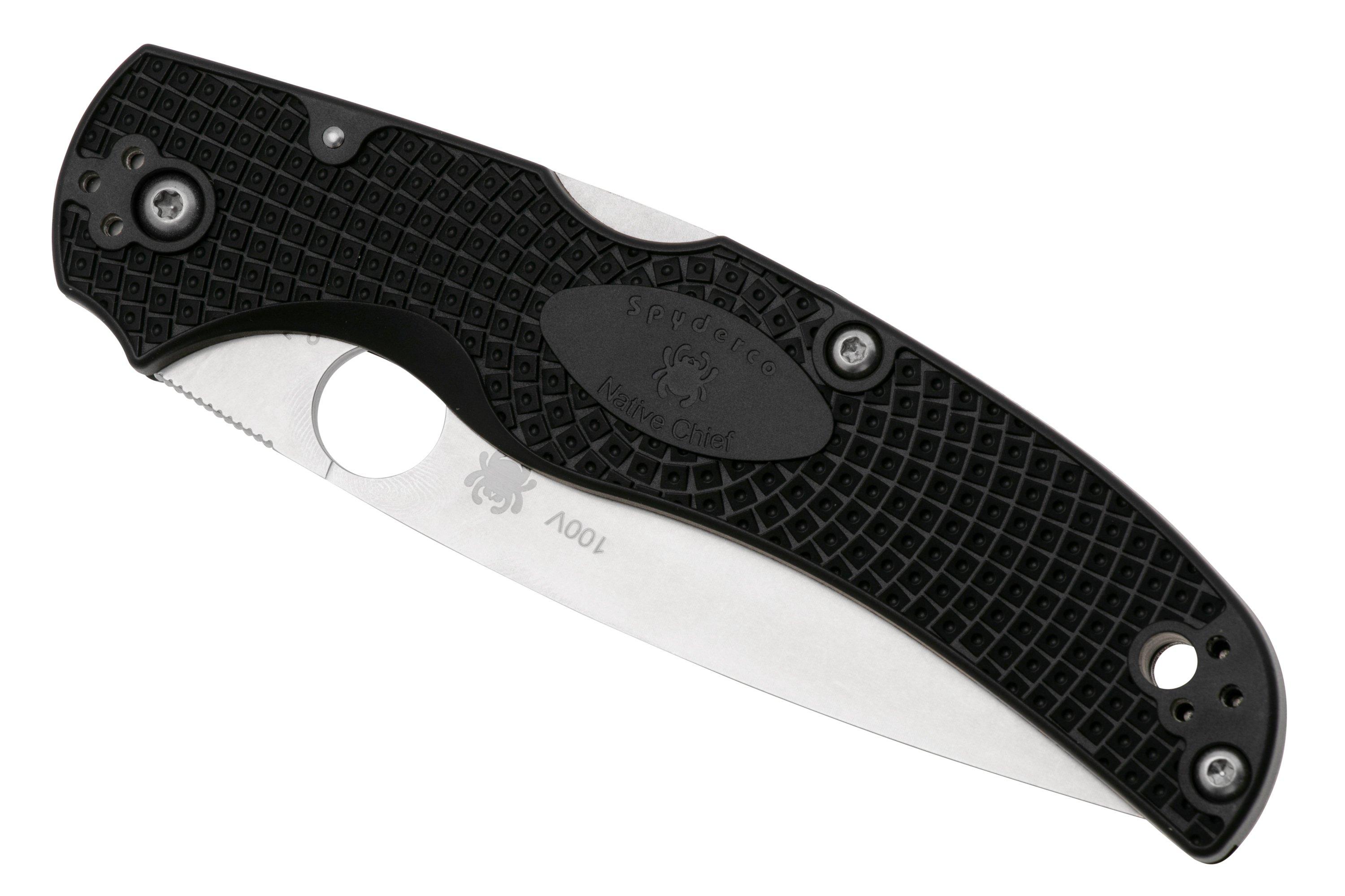 Spyderco Native Chief Lightweight C244SBK, serrated pocket knife ...