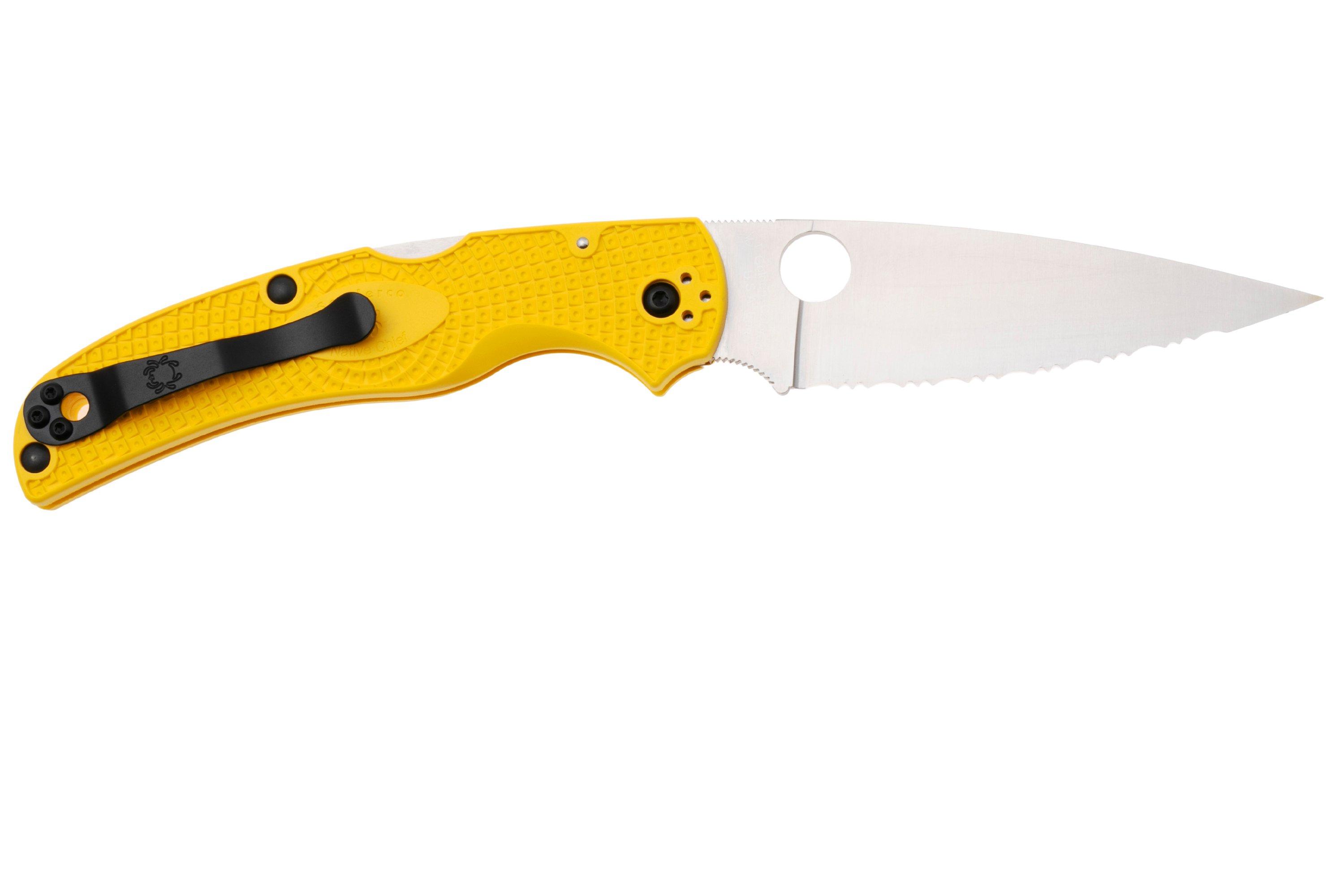 Spyderco Native Chief Salt Lightweight CPM Magnacut C244SYL Yellow FRN ...