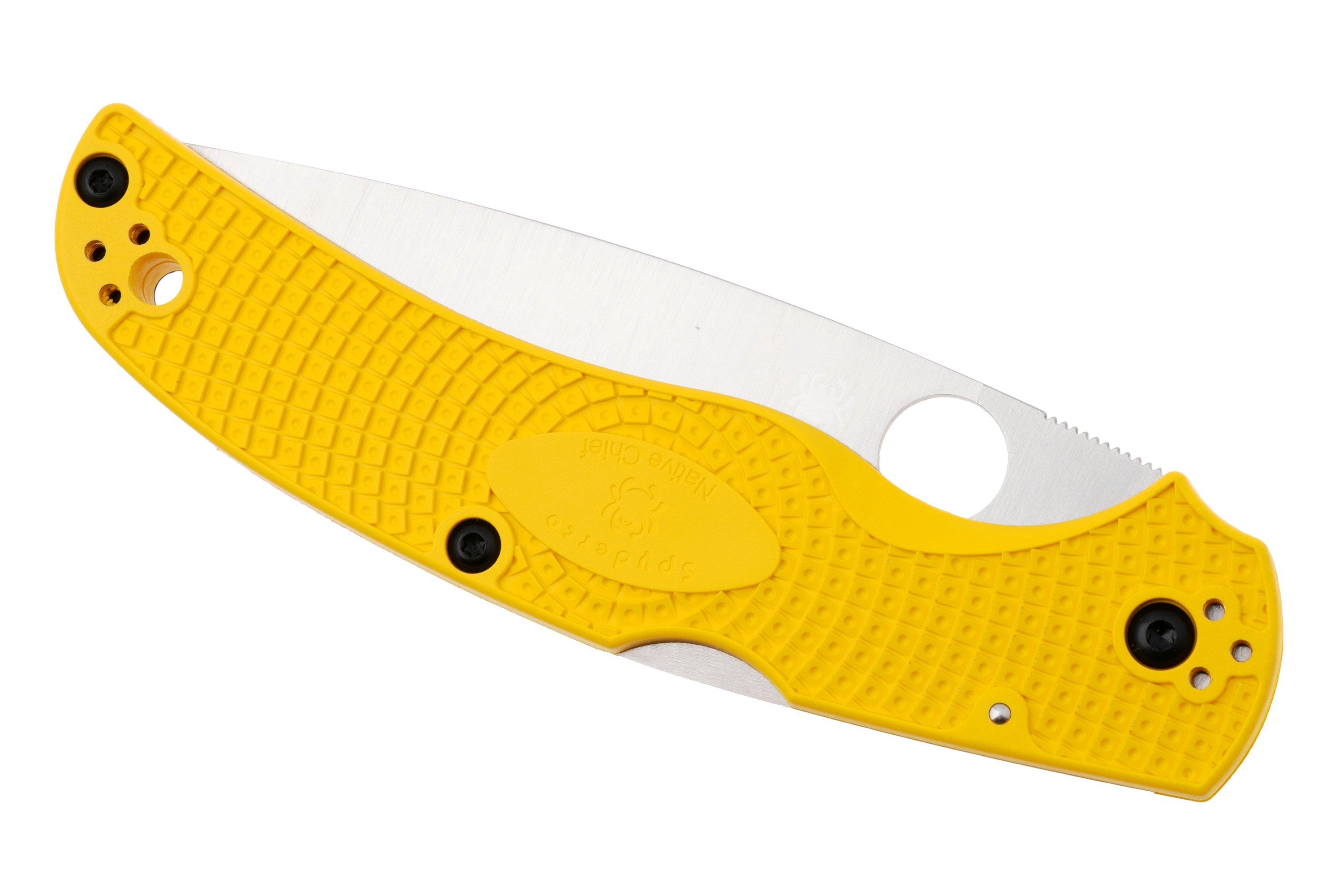 Spyderco Native Chief Salt Lightweight CPM Magnacut C244SYL Yellow FRN ...
