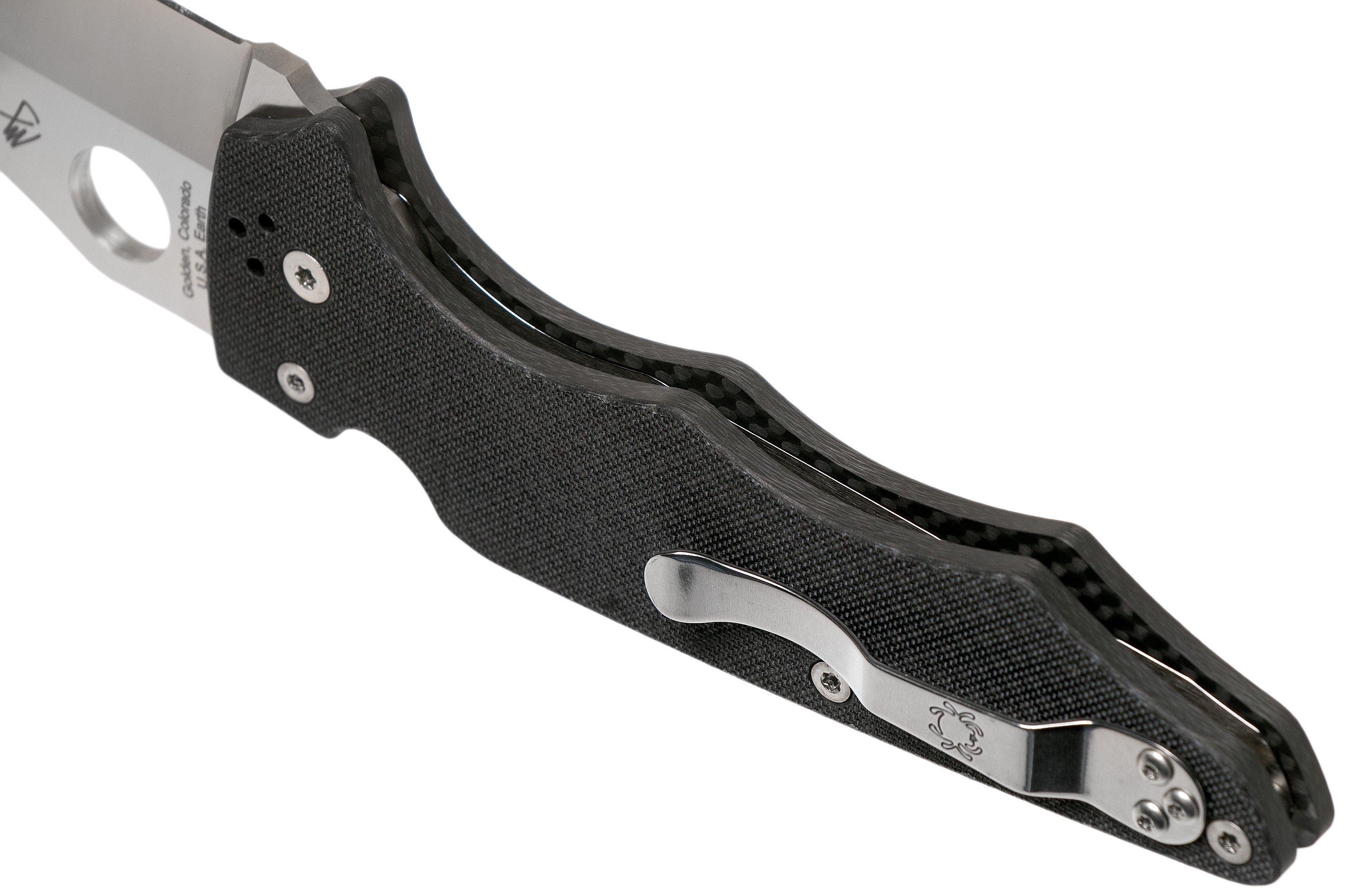 Spyderco YoJumbo CPM S90V Carbon fibre C253CFP Sprint Run pocket knife ...