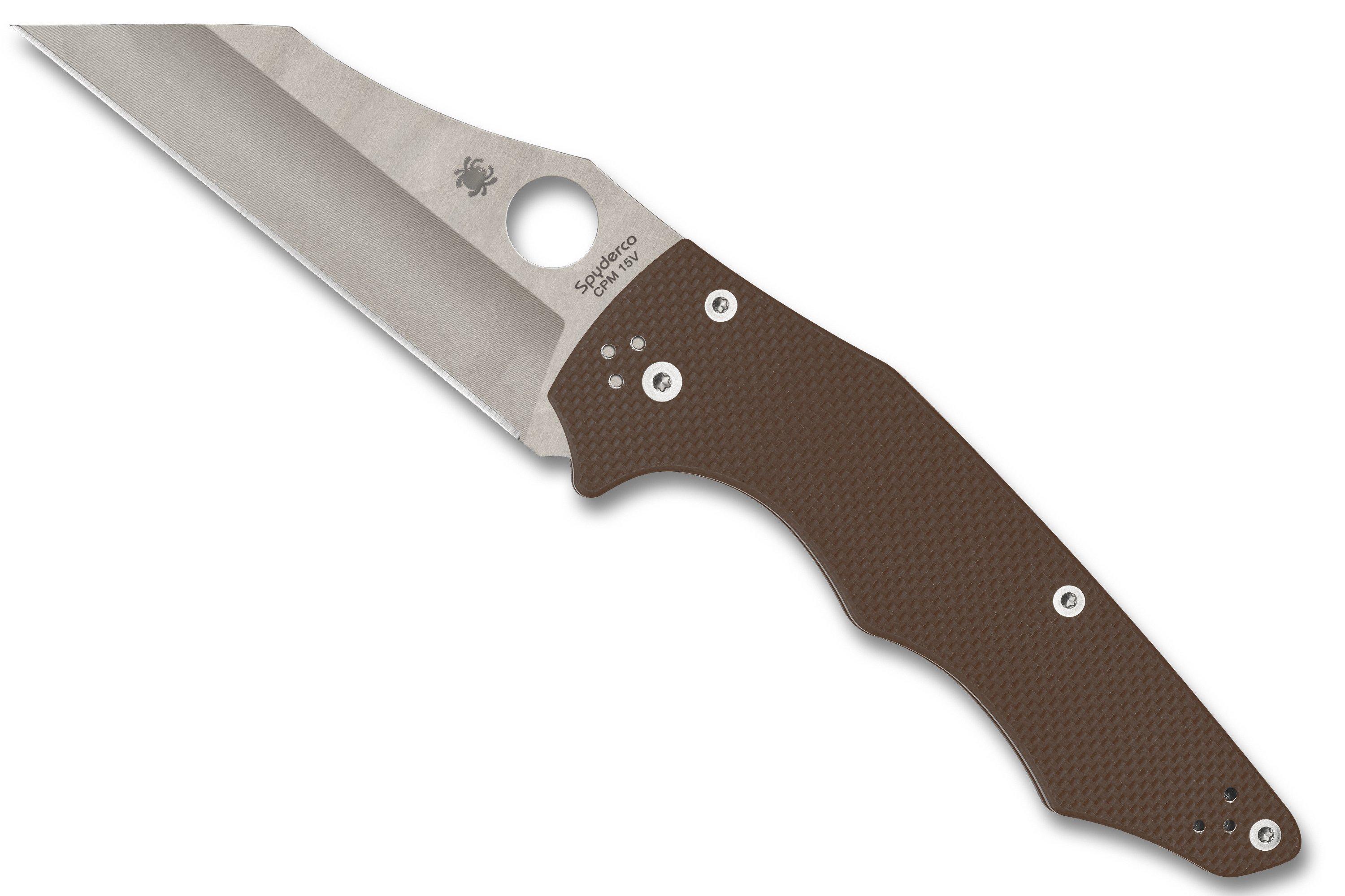 Spyderco YoJumbo CPM 15V C253GPBN15V Brown G10, Sprint Run coltello da ...