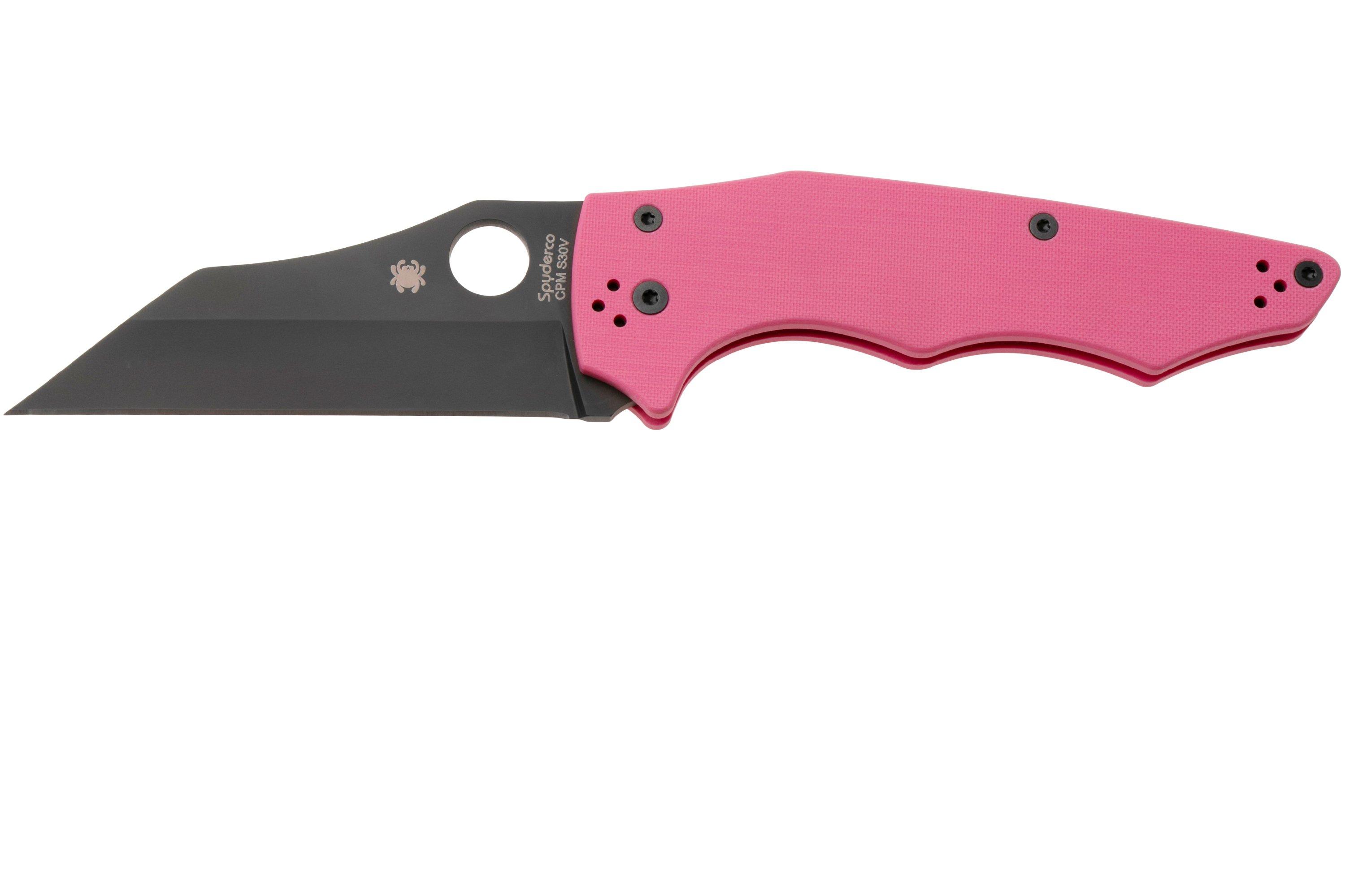 Spyderco YoJumbo Black DLC CPM S30V C253GPNBKP Pink G10, Sprint Run ...