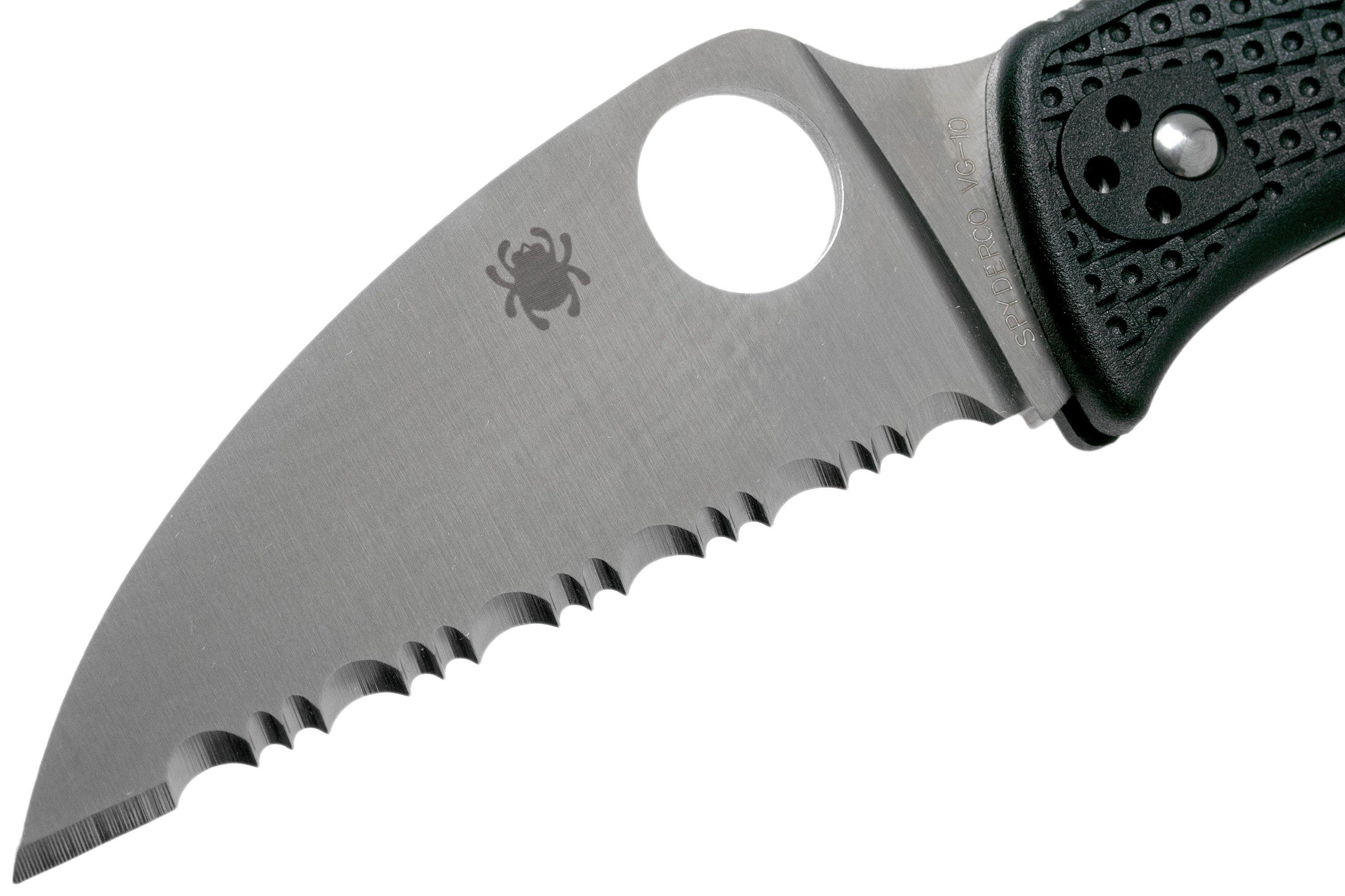 Spyderco Rockjumper C254SBK serrated pocket knife | Advantageously ...