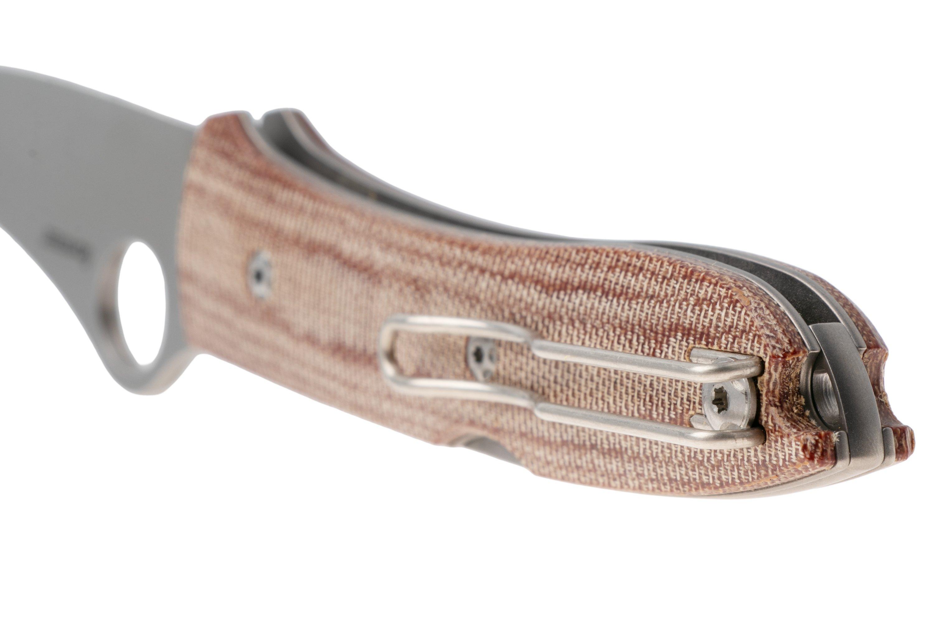 Spyderco SpyOpera C255CMP Brown Canvas Micarta pocket knife ...