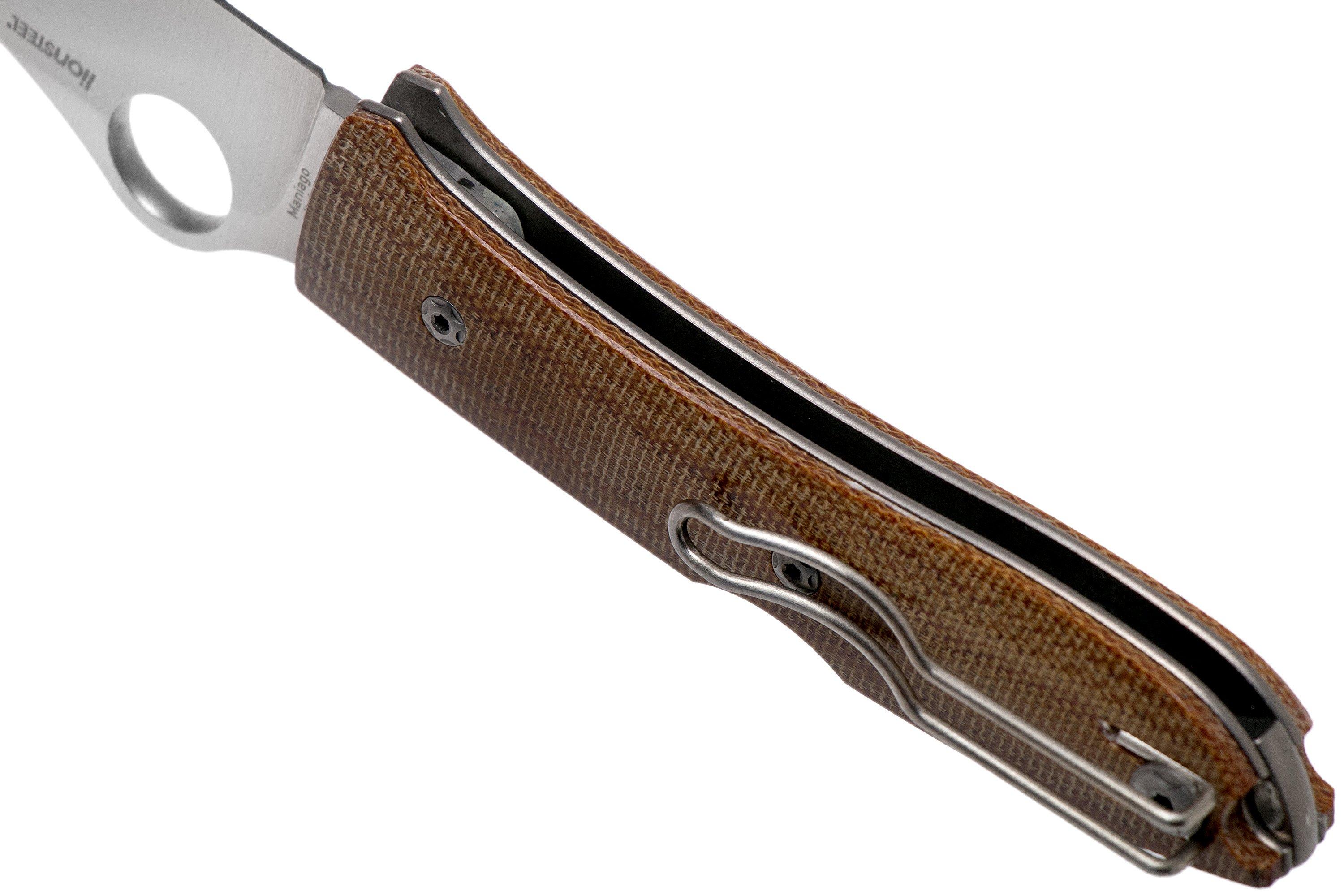 Spyderco SpyOpera C255CMP Brown Canvas Micarta pocket knife ...