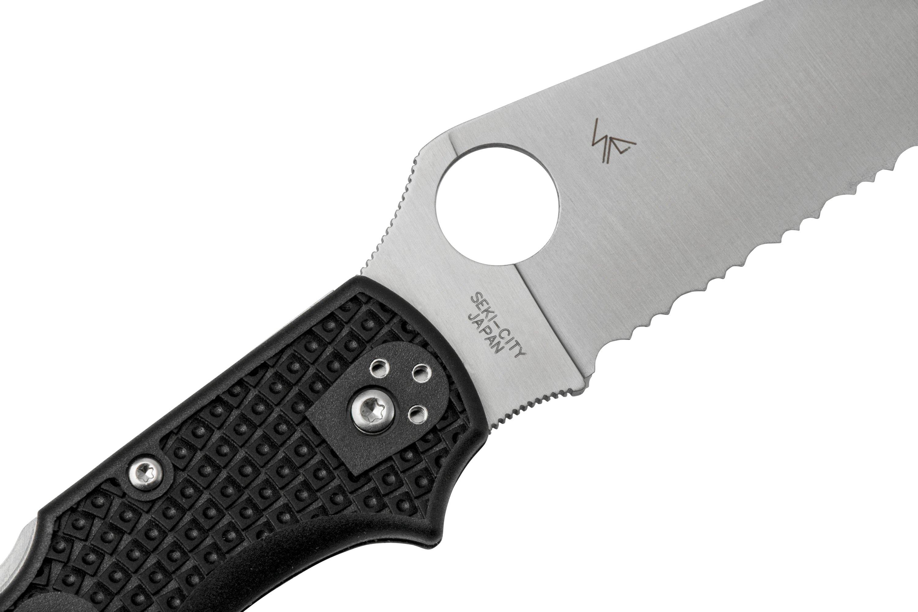Spyderco Stretch 2 XL C258SBK serrated pocket knife | Advantageously ...