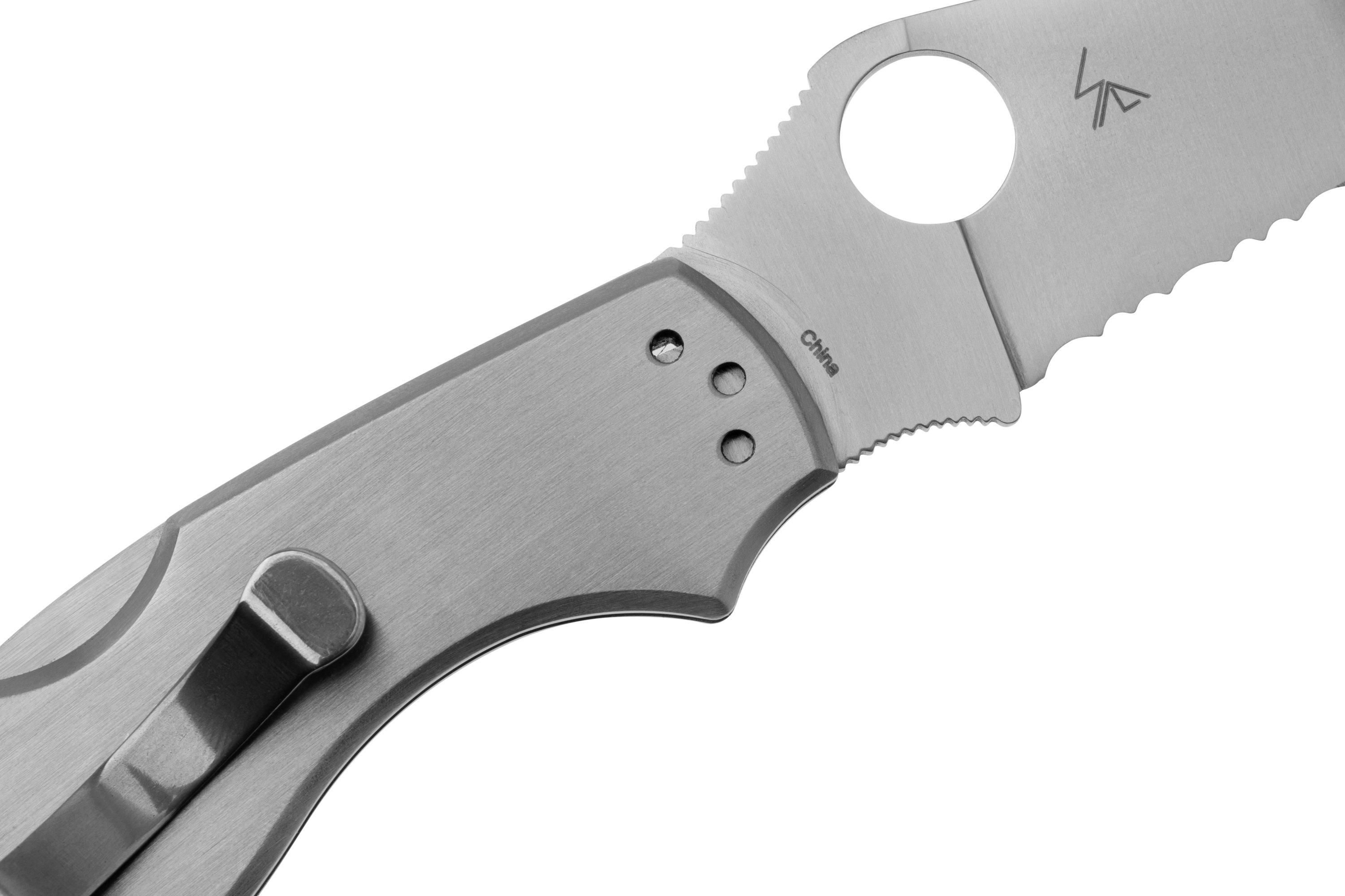 Spyderco UpTern C261PS partly serrated pocket knife | Advantageously ...