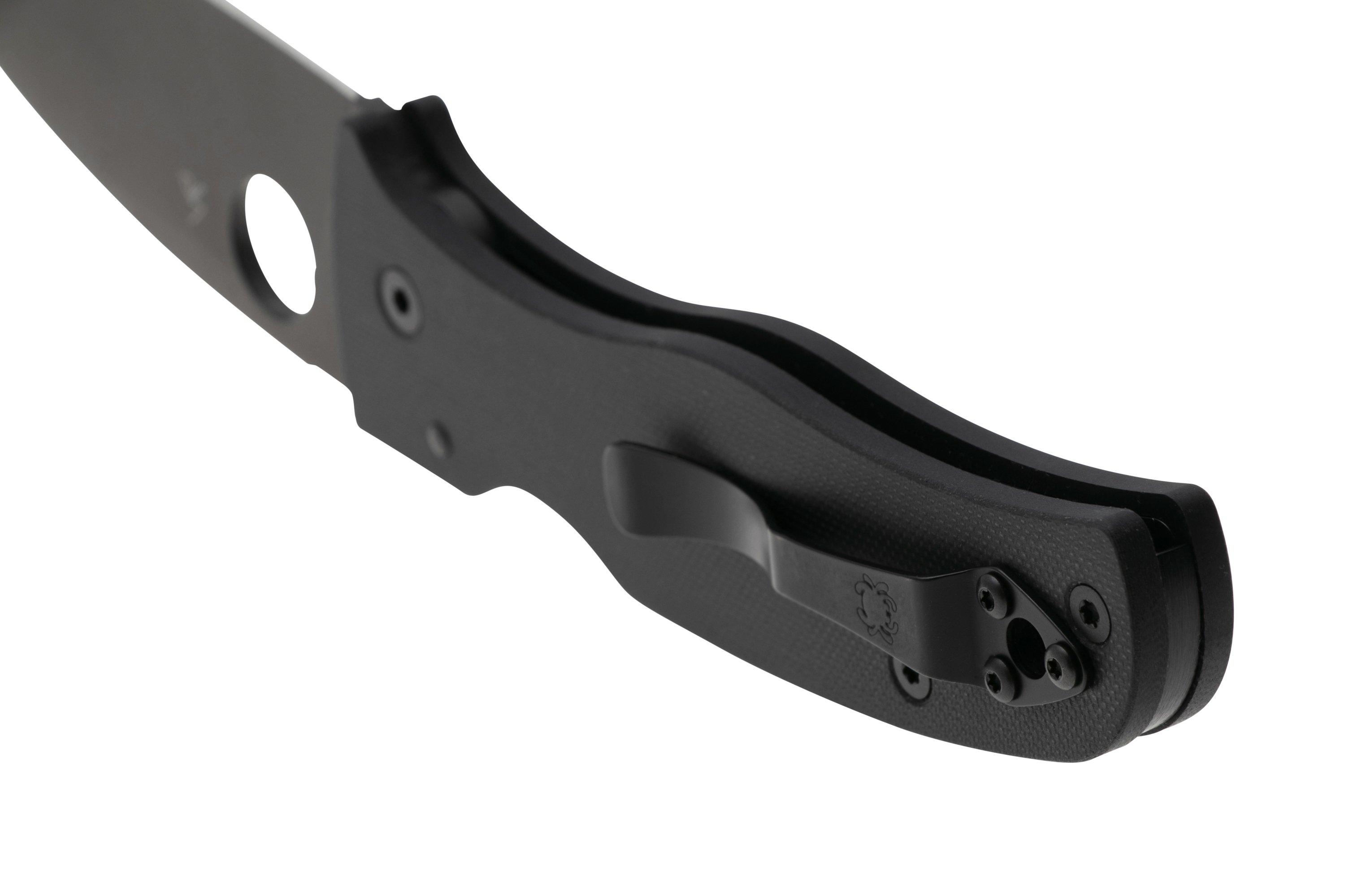 Spyderco Bodacious C263GPBK, DLC CPM S30V, Black G10 pocket knife, Sal ...