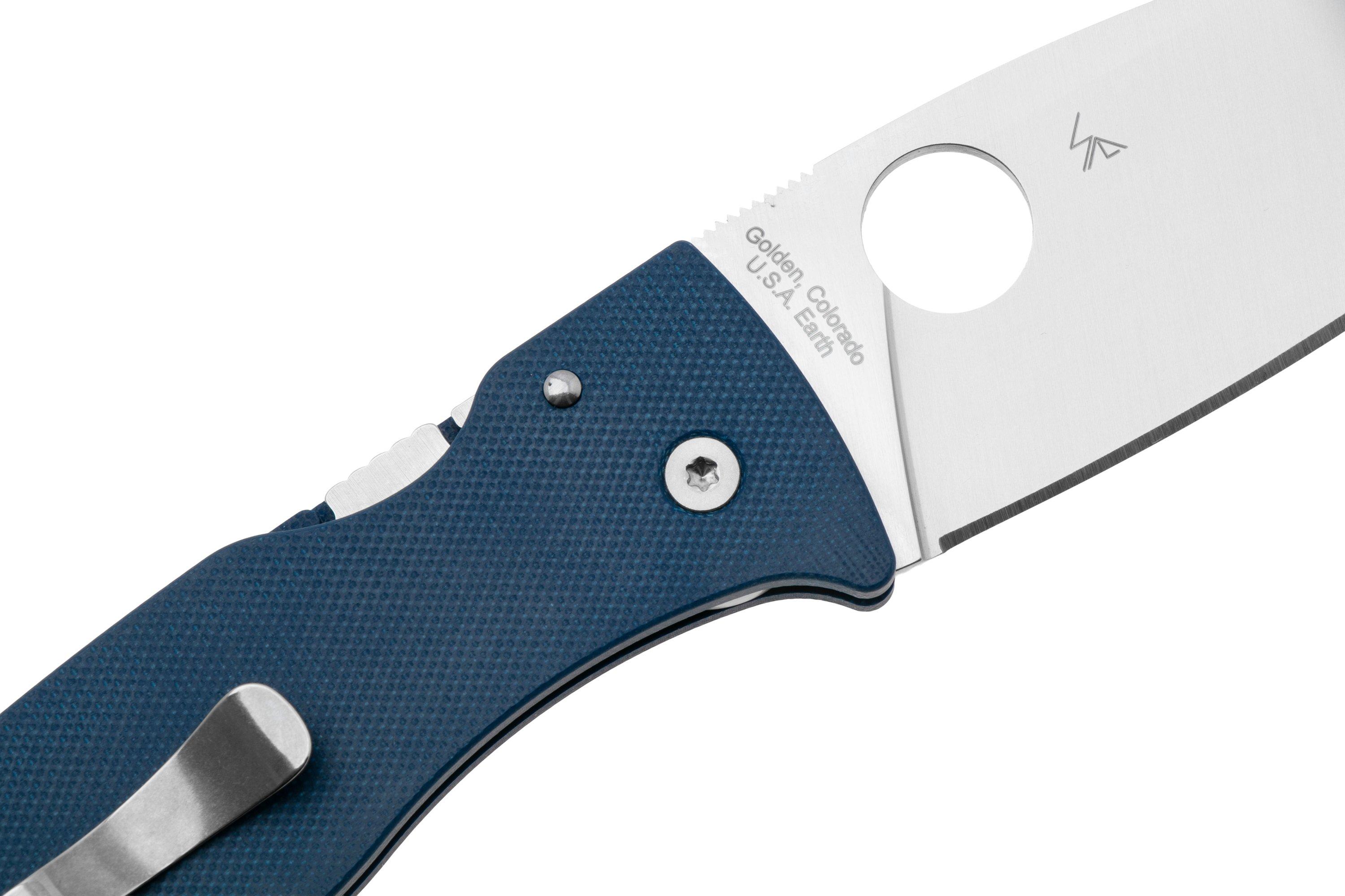 Spyderco Bodacious CPM SPY27 C263GPCBL Cobalt Blue G10, pocket knife ...