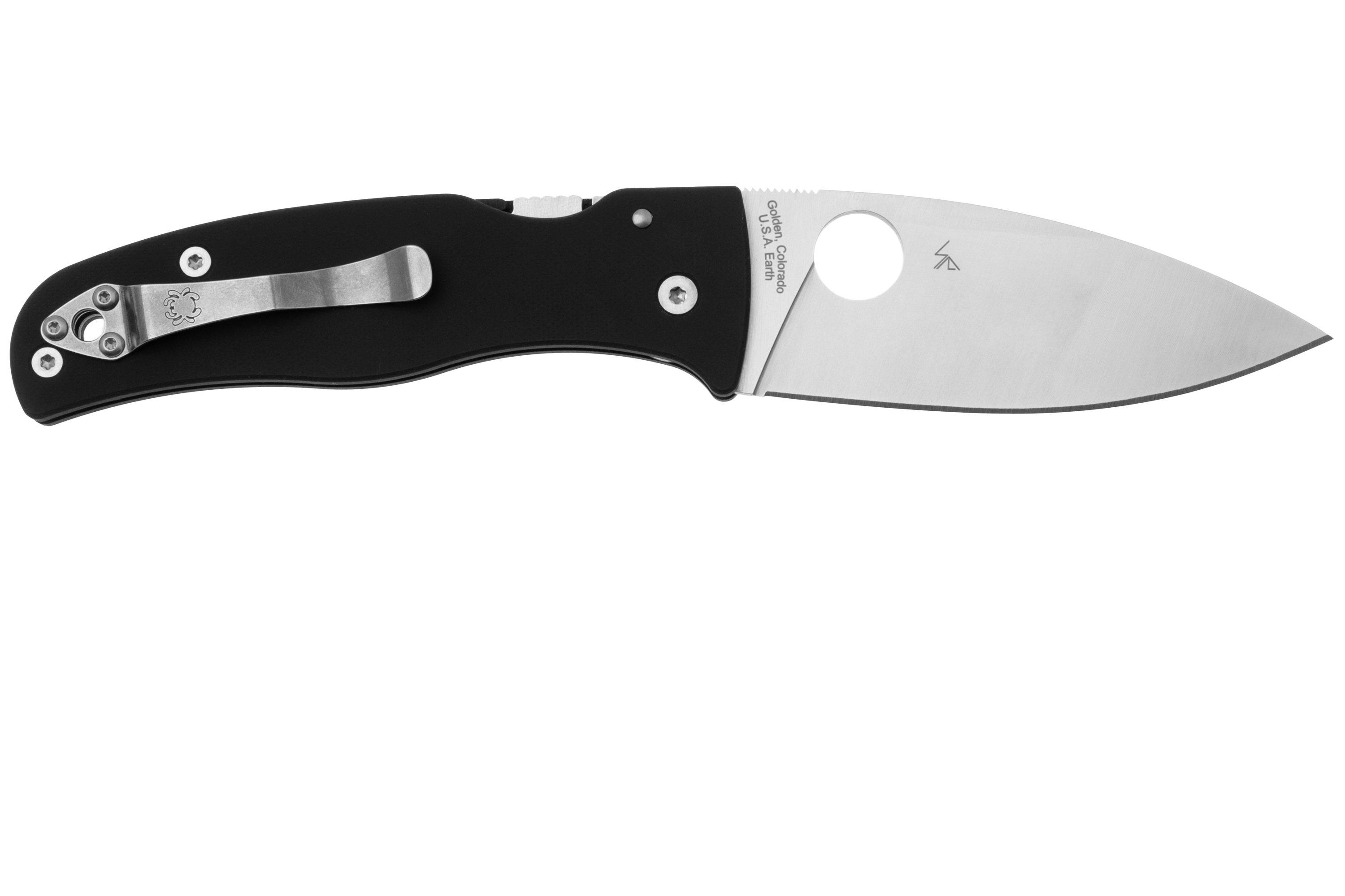 Spyderco Bodacious C263GP Black G10 pocket knife, Sal Glesser design ...