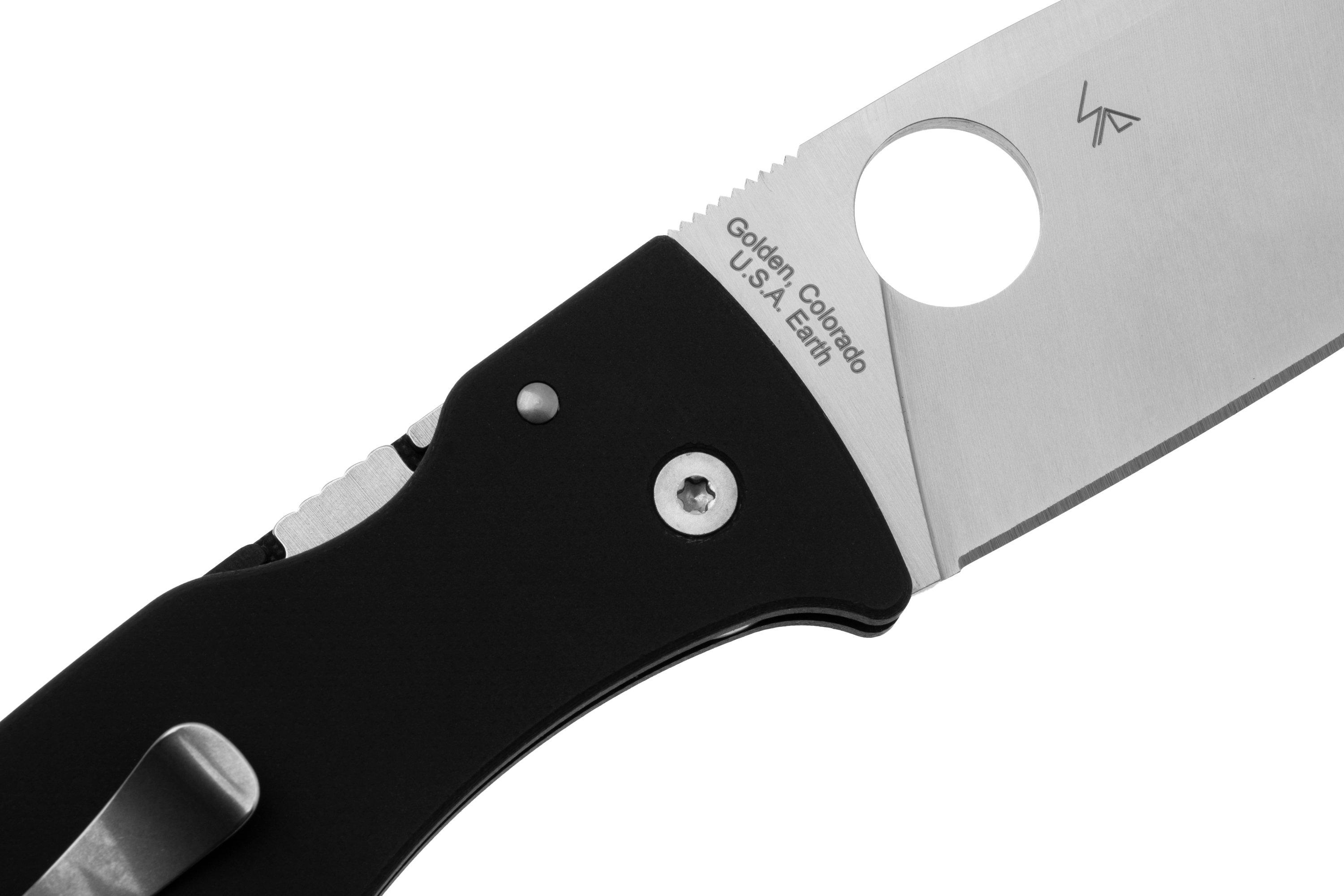 Spyderco Bodacious C263GP Black G10 pocket knife, Sal Glesser design ...