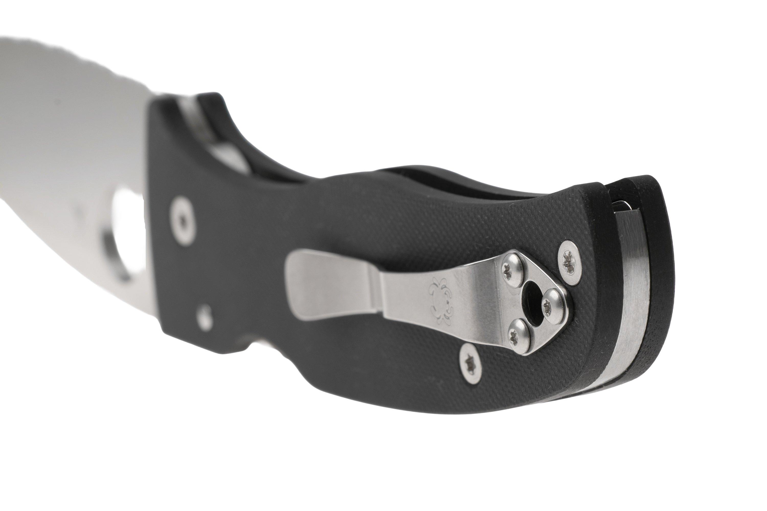 Spyderco Bodacious C263GS Black G10 serrated pocket knife, Sal Glesser ...