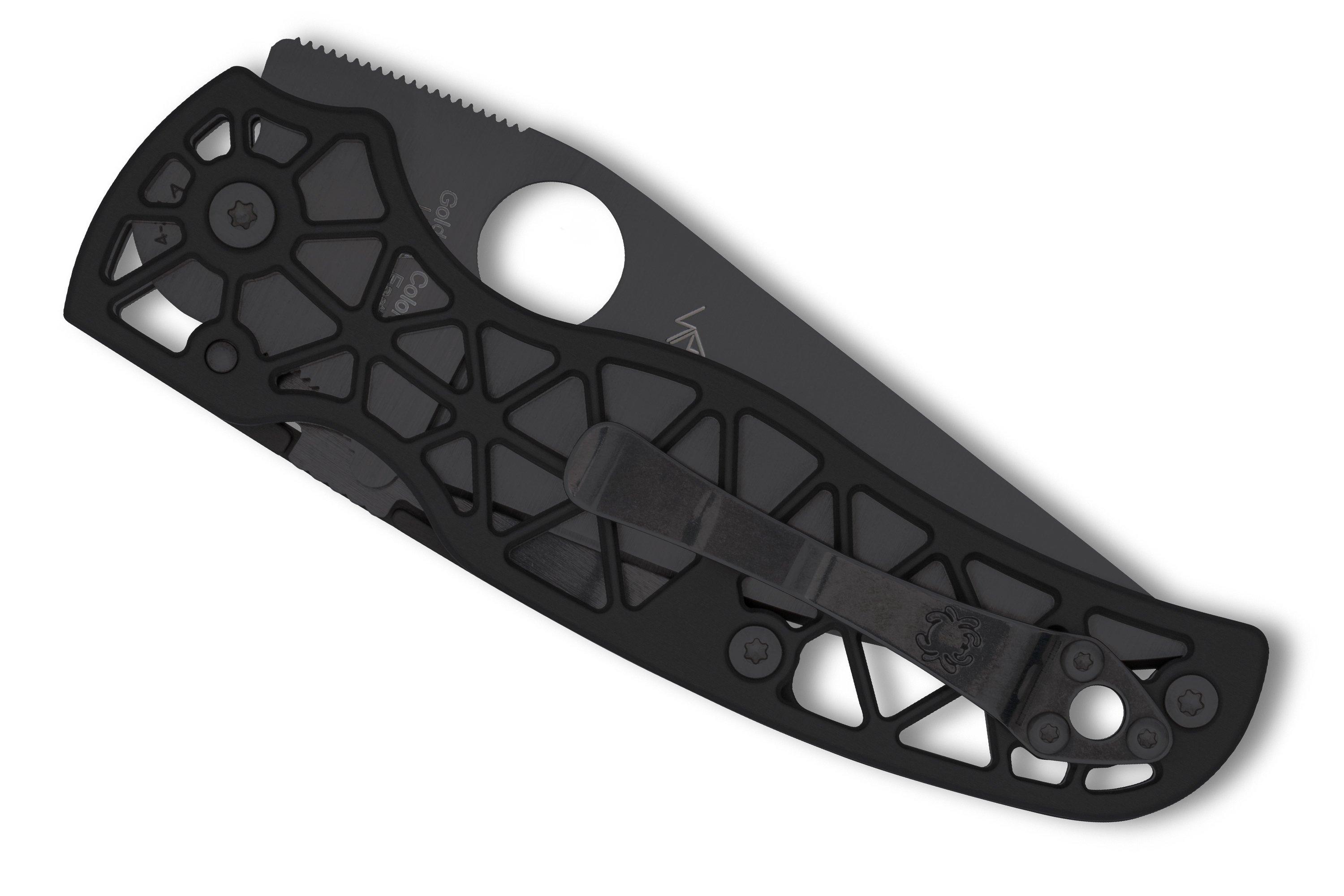 Spyderco Edgerati Black DLC C266BKALBKP Aluminum, CPM S30V pocket knife ...
