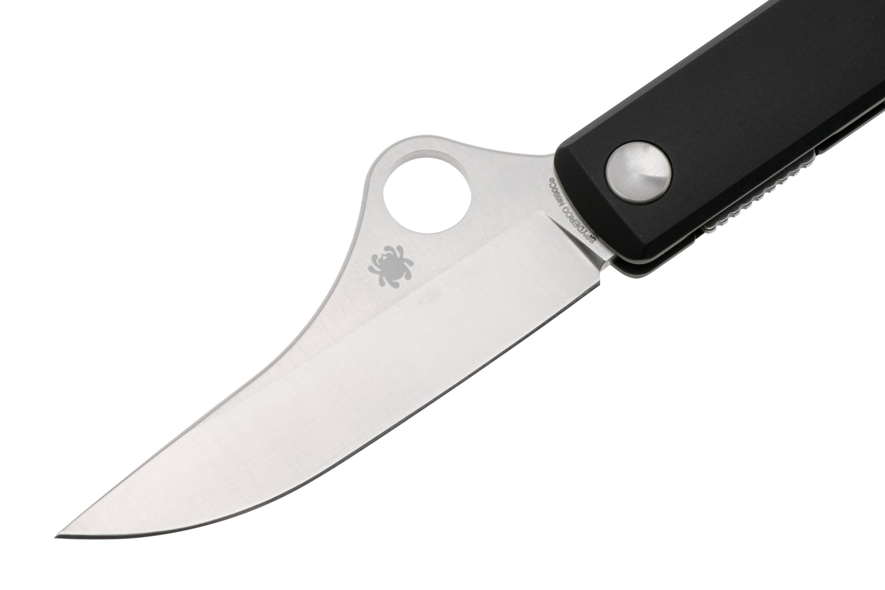 Spyderco Essenza C272ALBKP Black Aluminum, Böhler N690CO Taschenmesser, Riccardo Gobbato Design ...