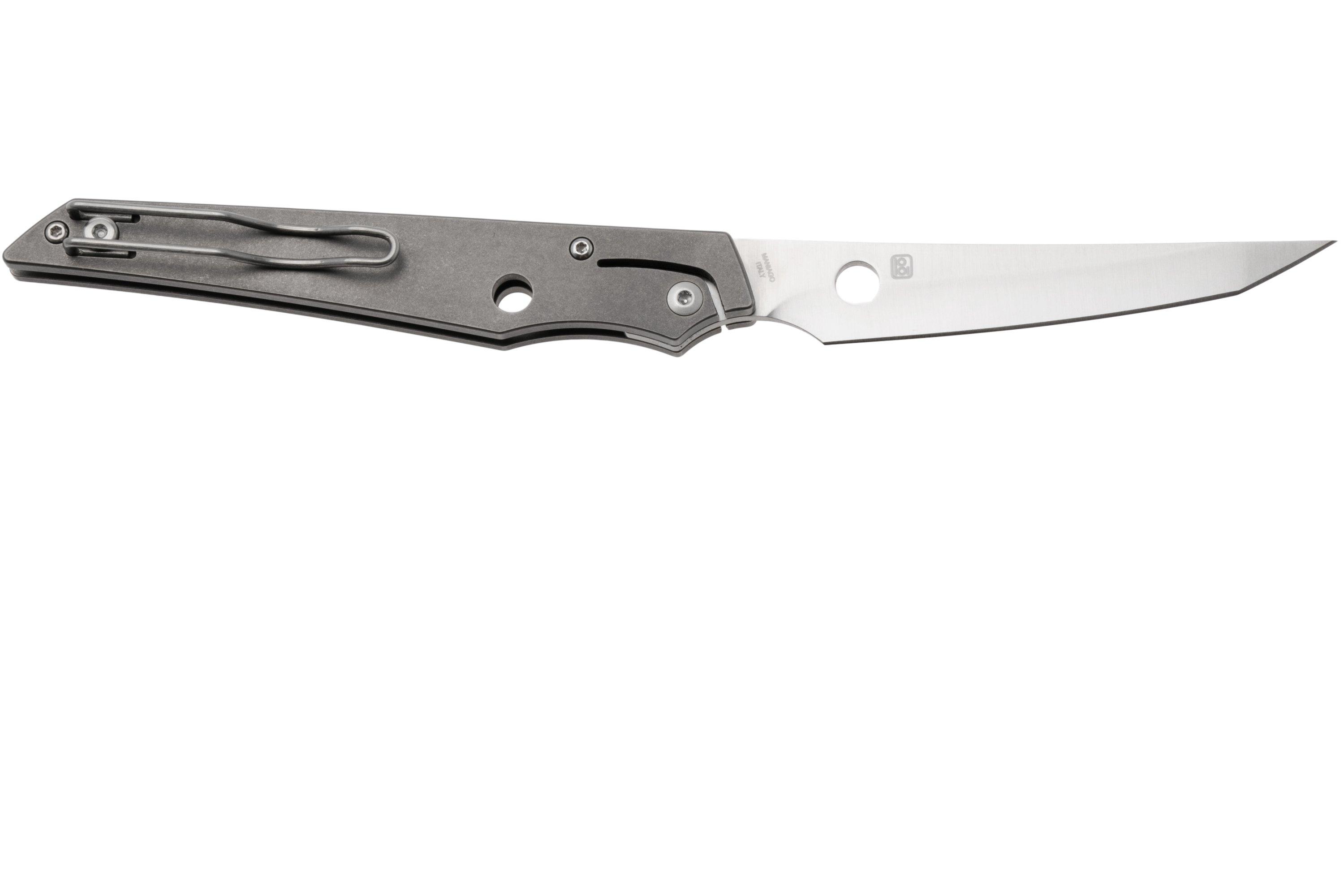 Spyderco COBOL C273TIP Böhler M390, Titanium, slipjoint pocket knife ...