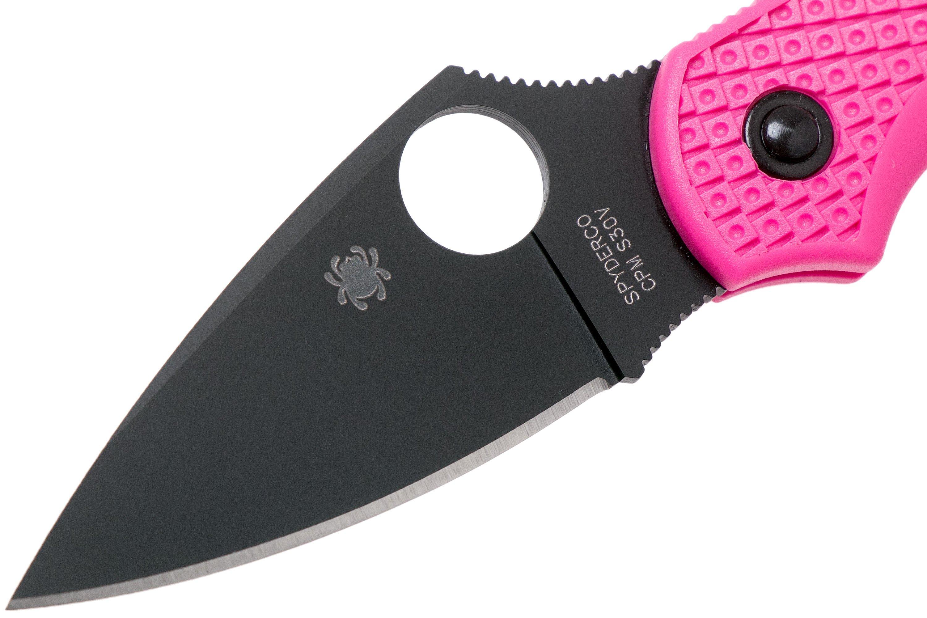 Spyderco Dragonfly 2 Pink Black S30V C28FPPNS30BK2 Pink Heals pocket ...