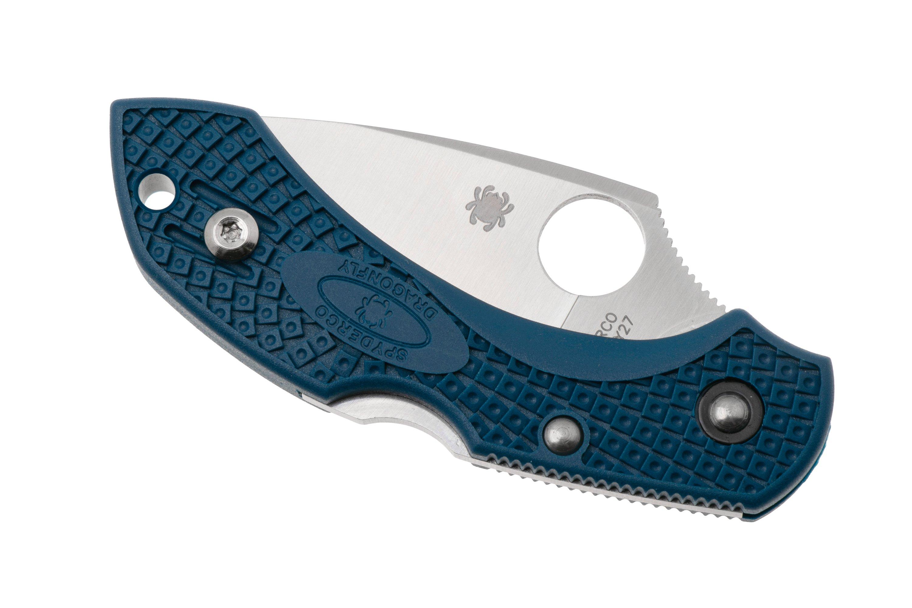 Spyderco Dragonfly 2 CPM SPY27 C28PCBL2 Cobalt Blue FRN pocket knife ...