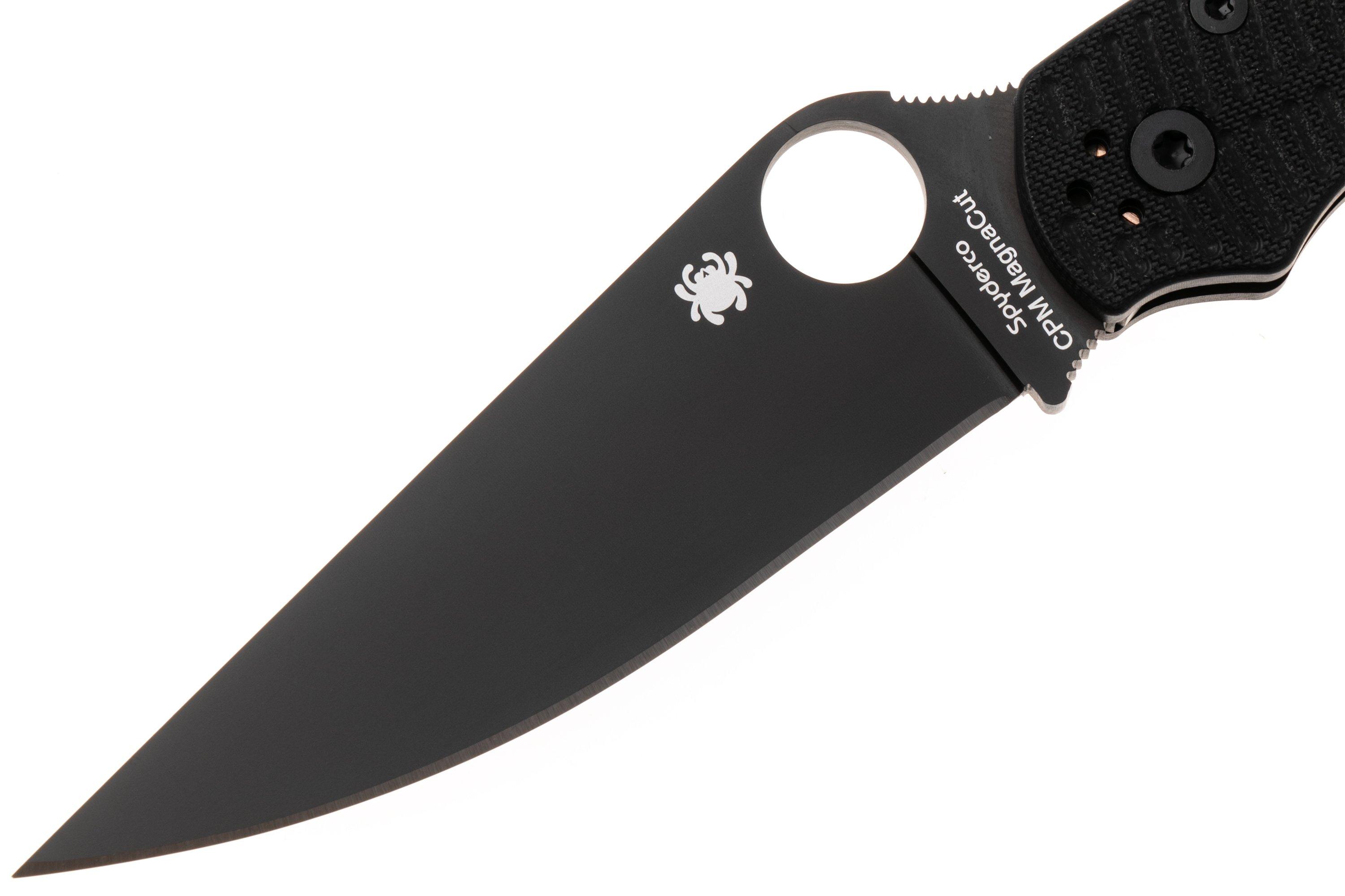 Spyderco Military 2 Salt Black DLC CPM MagnaCut C36GMCBKP2 Black G10 ...